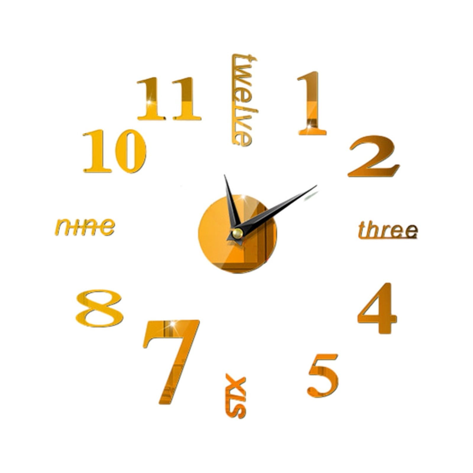 Christmas Savings Clearance! FELTREE Wall Clock Design Mirror Surface ...