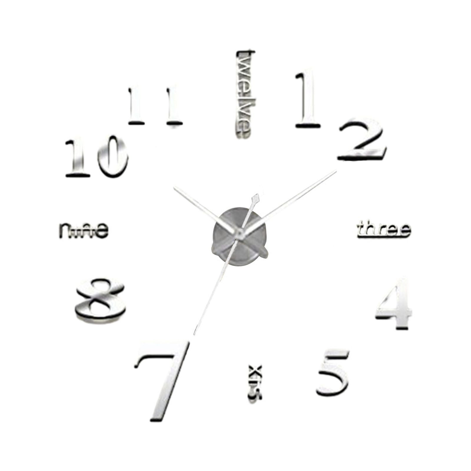 Christmas Savings Clearance! FELTREE Wall Clock Design Mirror Surface ...