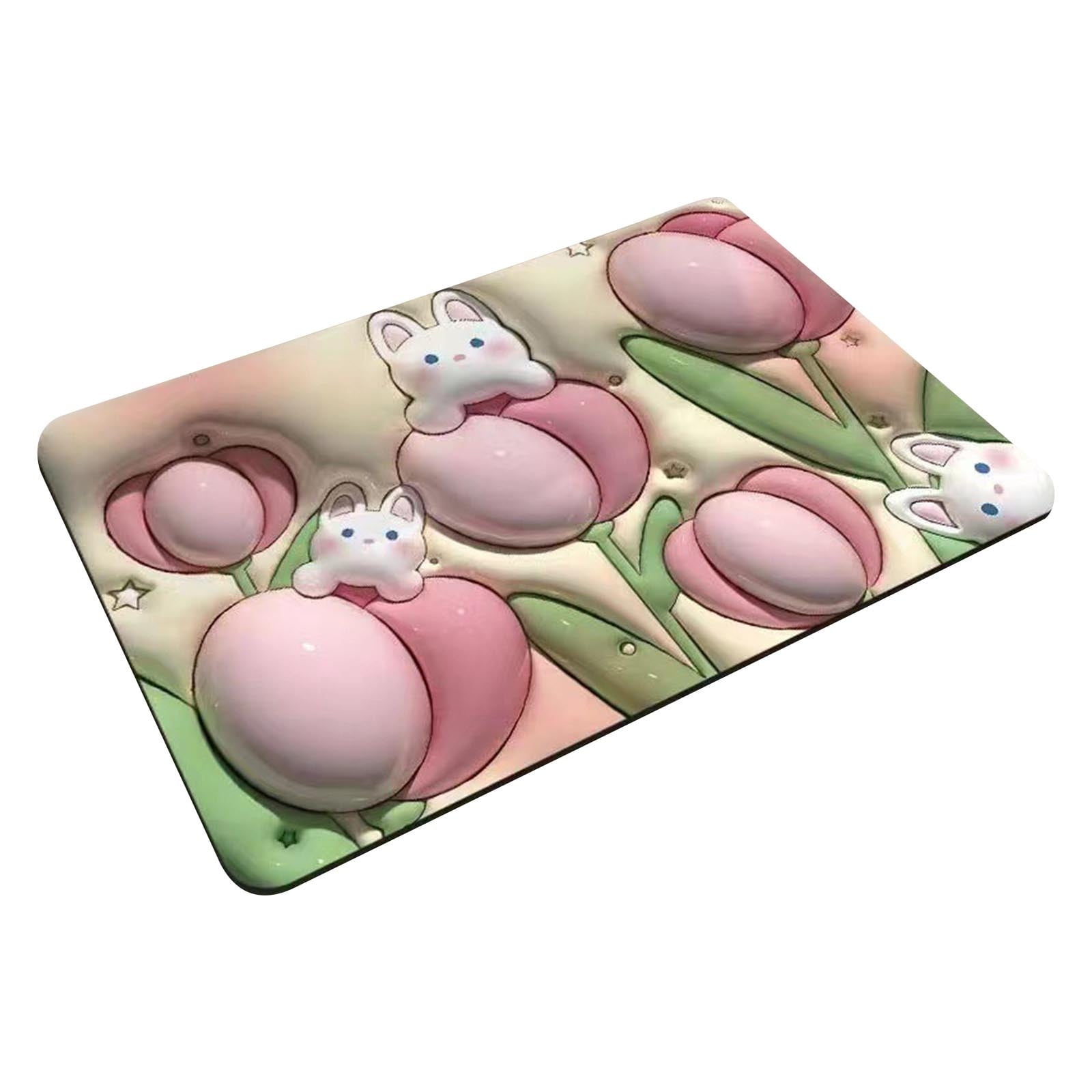 Back to School Savings! SRUILUO Effect Cute Bathroom Floor Mat Kitchen ...