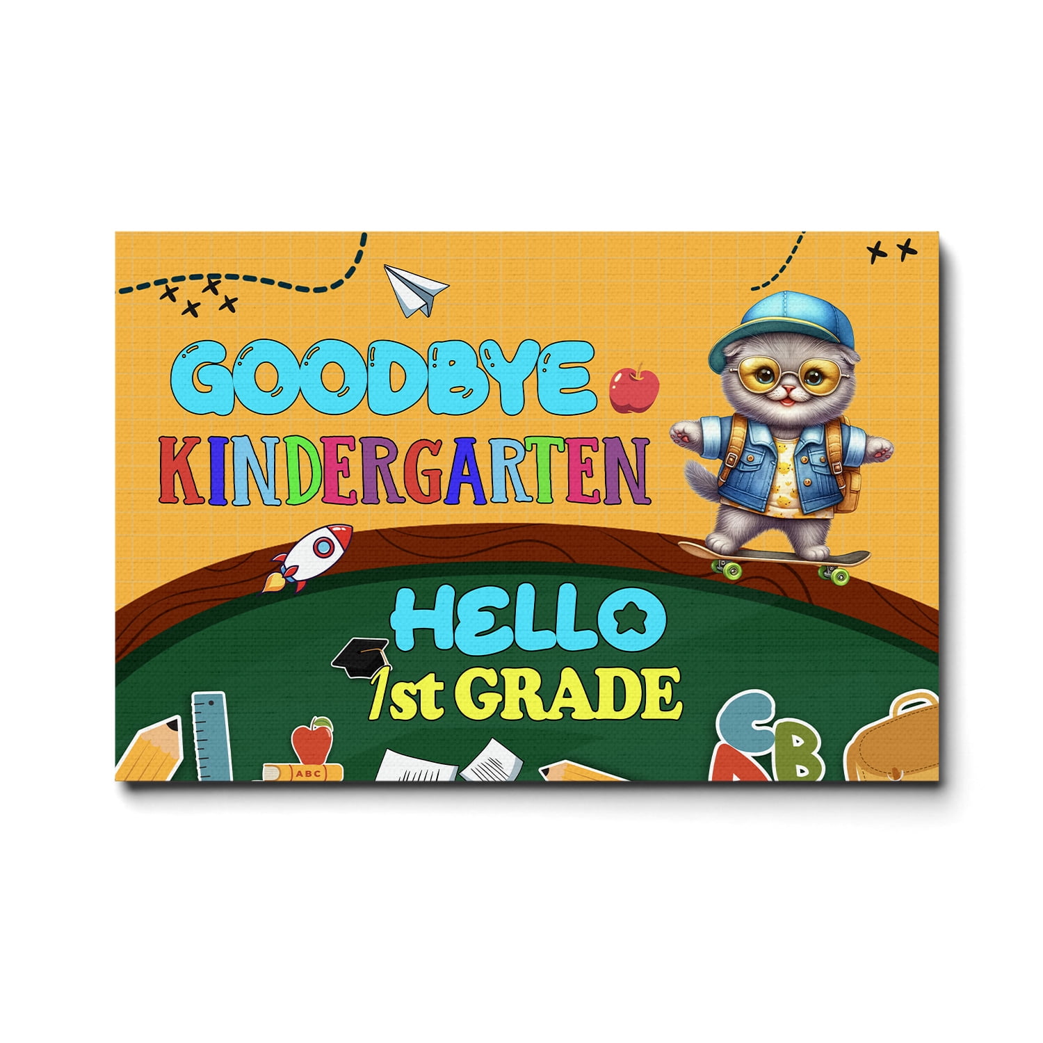 Back to School Scottish Fold Goodbye Kindergarten Hello 1st Grade ...