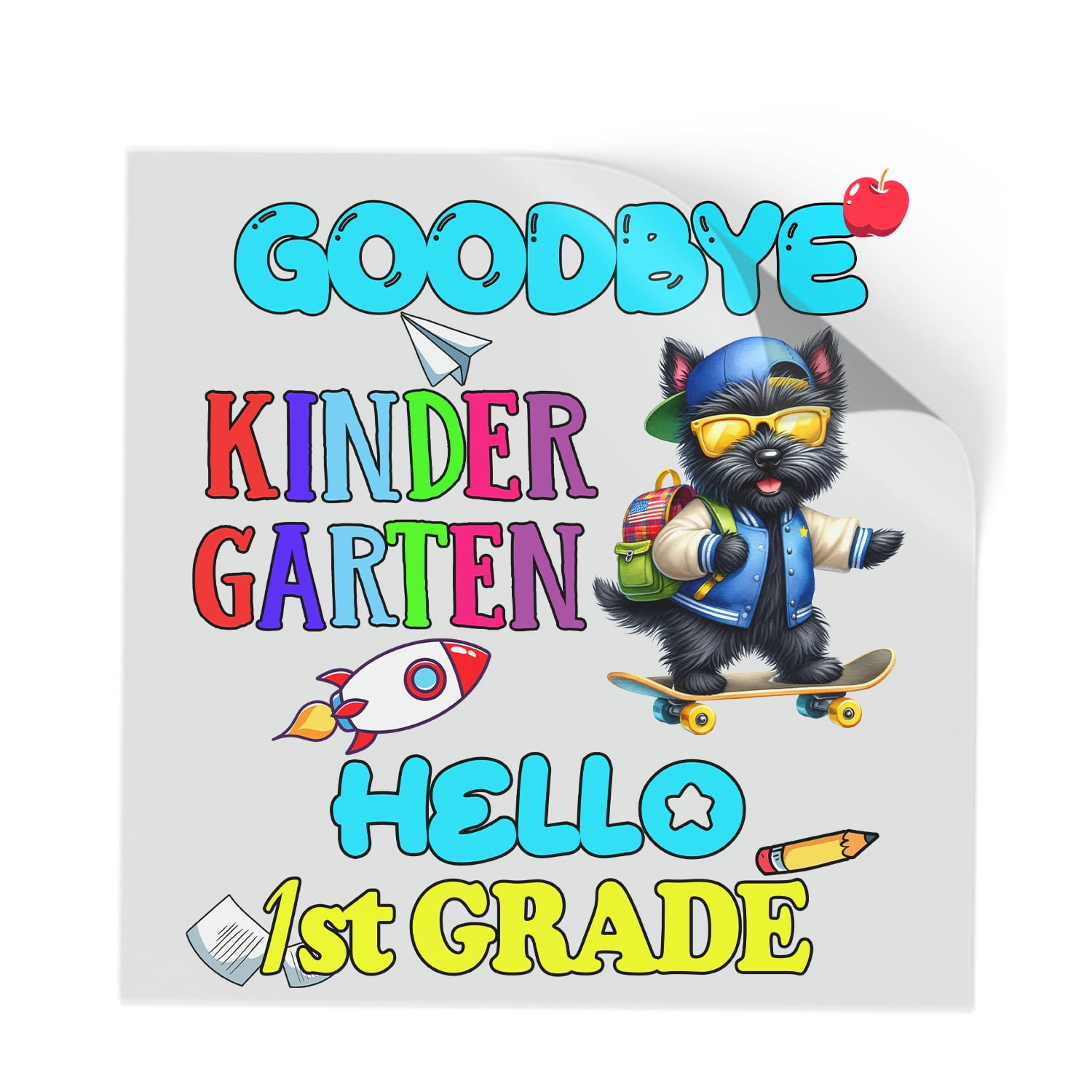 Back to School Scottish Terrier Goodbye Kindergarten Hello 1st Grade ...