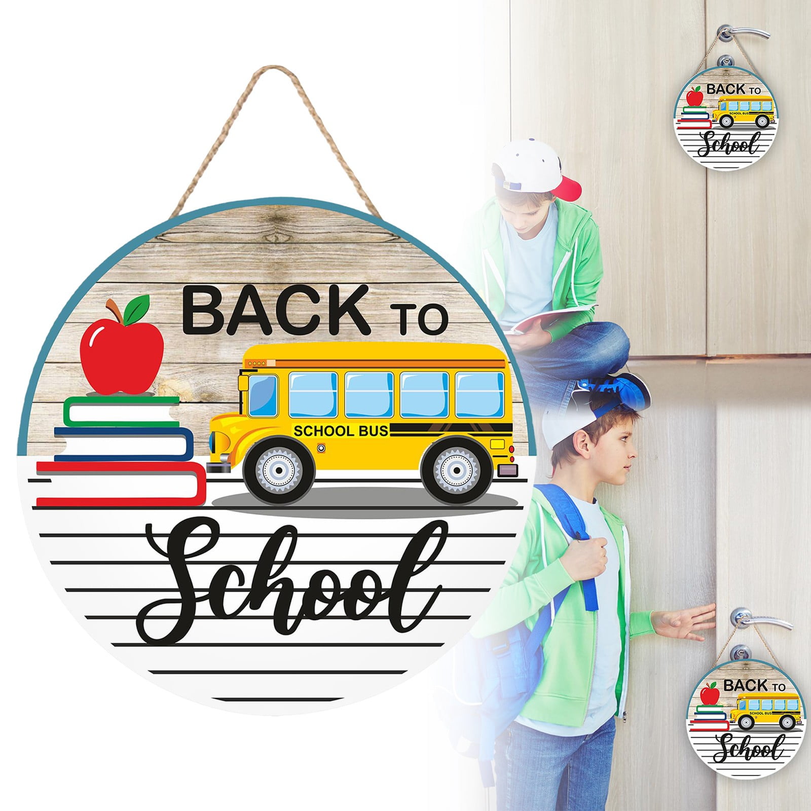 Back To School Season School Bus Logo Creative Decorative Sign,1 School ...