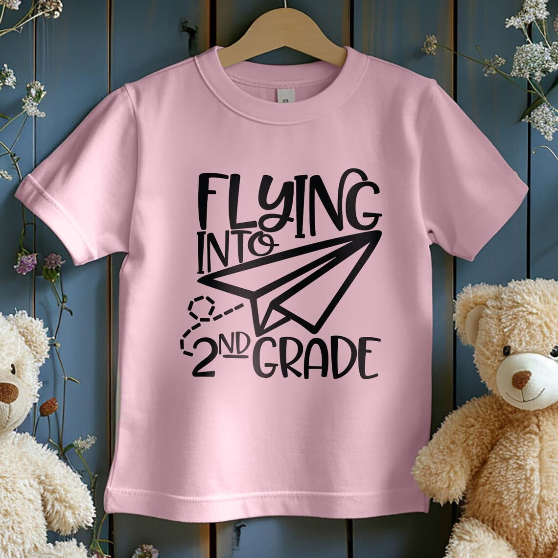 Back To School Second Grade Shirt,Flying Into 2Nd Grade Tee,First Day ...