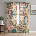 Back to School Sheer Curtains for Living Room Bedroom, Vintage Earth ...