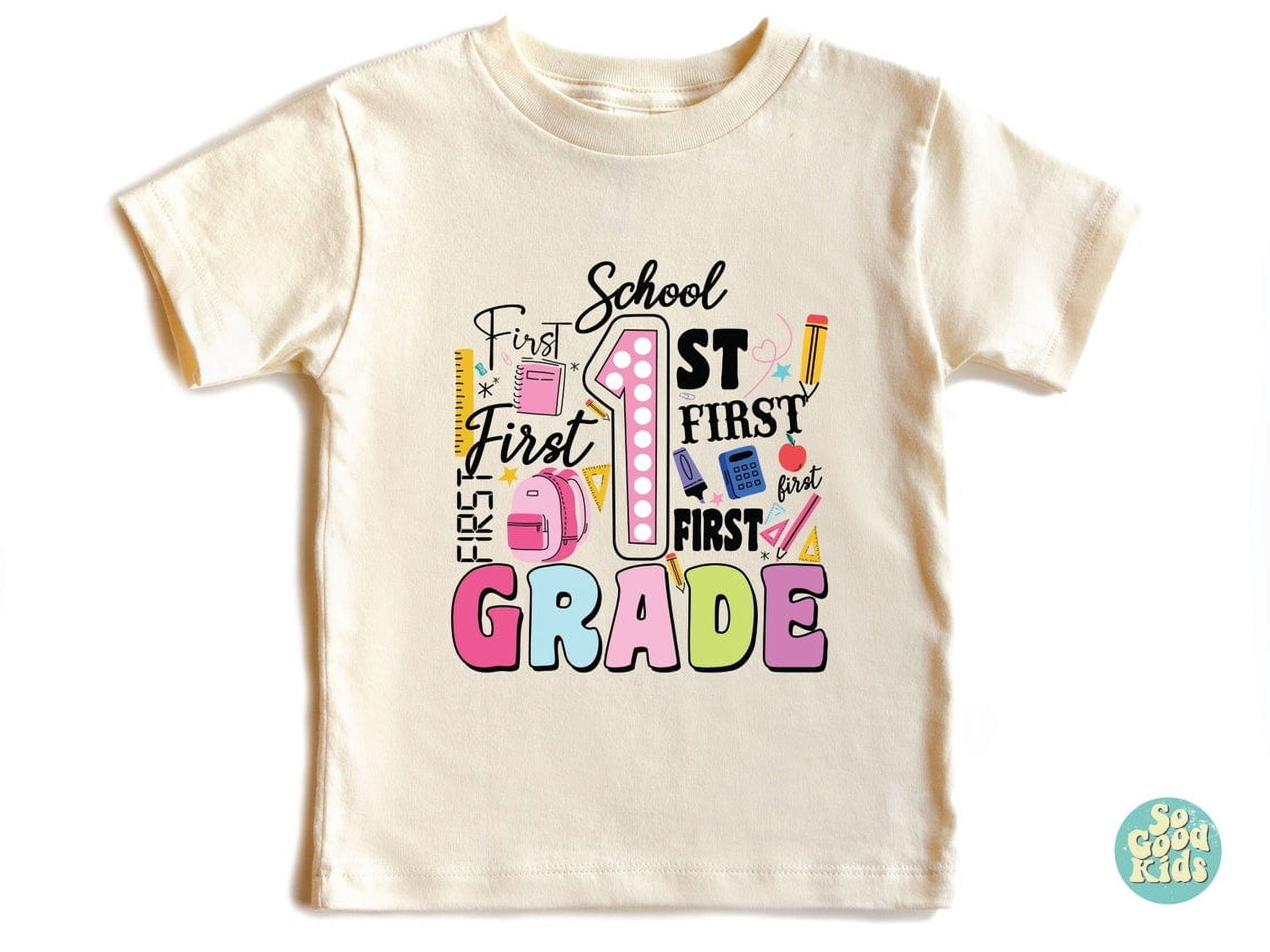 Back To School Shirt, First Grade Tshirt, School Day Shirts, Shirt For ...