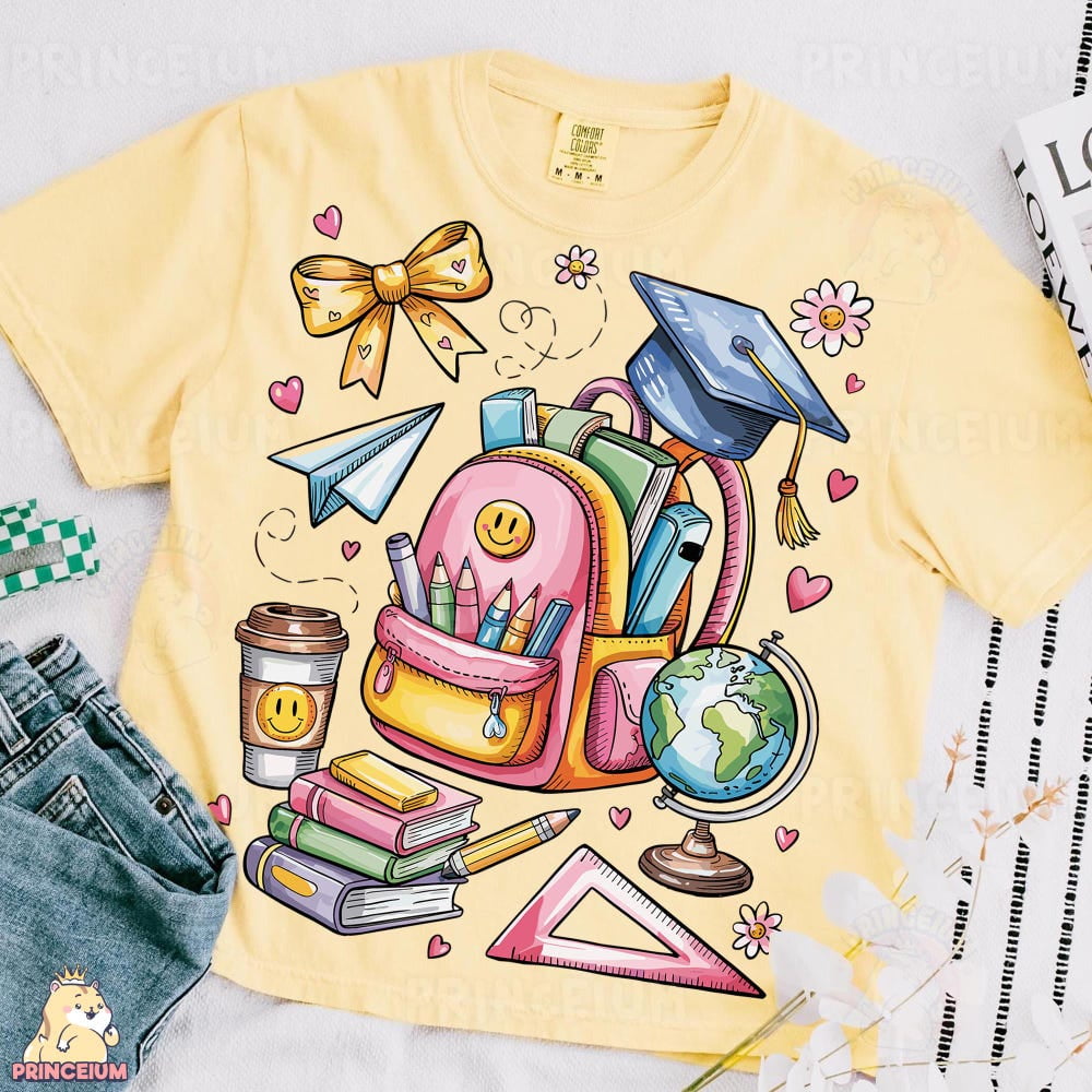 Back To School Shirt, Teacher Backpack Shirt, Graduation Cap, Cute ...