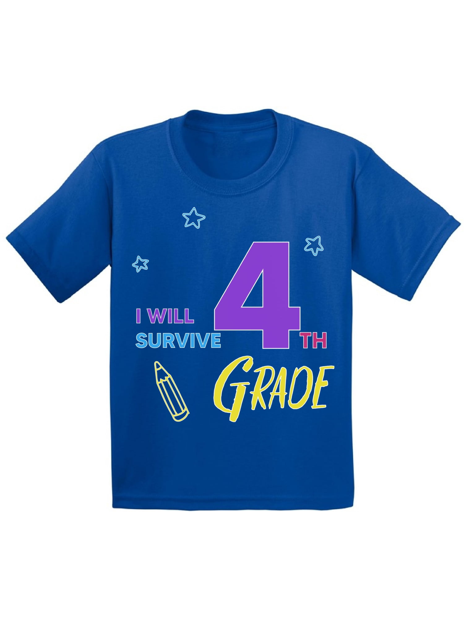 Back to School Shirts for 4th Grader Shirt Kids I Will Survive Fourth ...