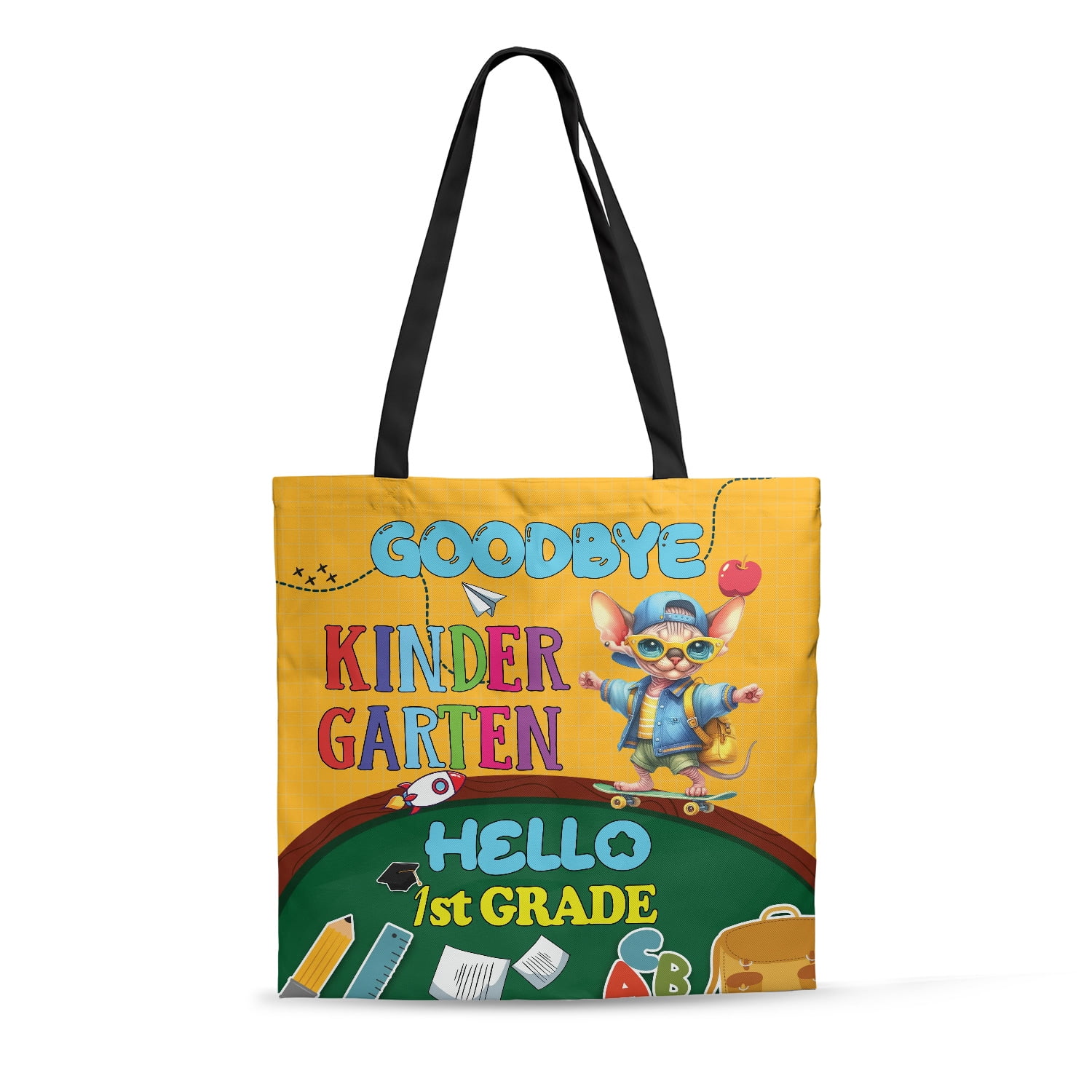 Back to School Sphynx Goodbye Kindergarten Hello 1st Grade All Over ...