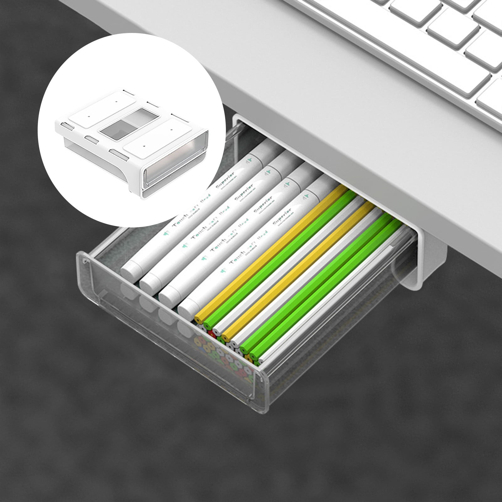 Back to School Storage Deals! ESULOMOP Hidden Plastic Storage Box Under ...