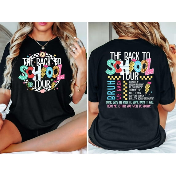 Back to School Tour Teacher Shirt, Graphic Teacher Tee for Women, First ...