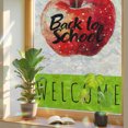 Back to School Words Window Privacy Film, Rainbow Film Decorative ...