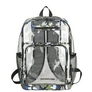 TSV Large Book Bag, Clear Backpack, Heavy Duty PVC, Transparent for ...