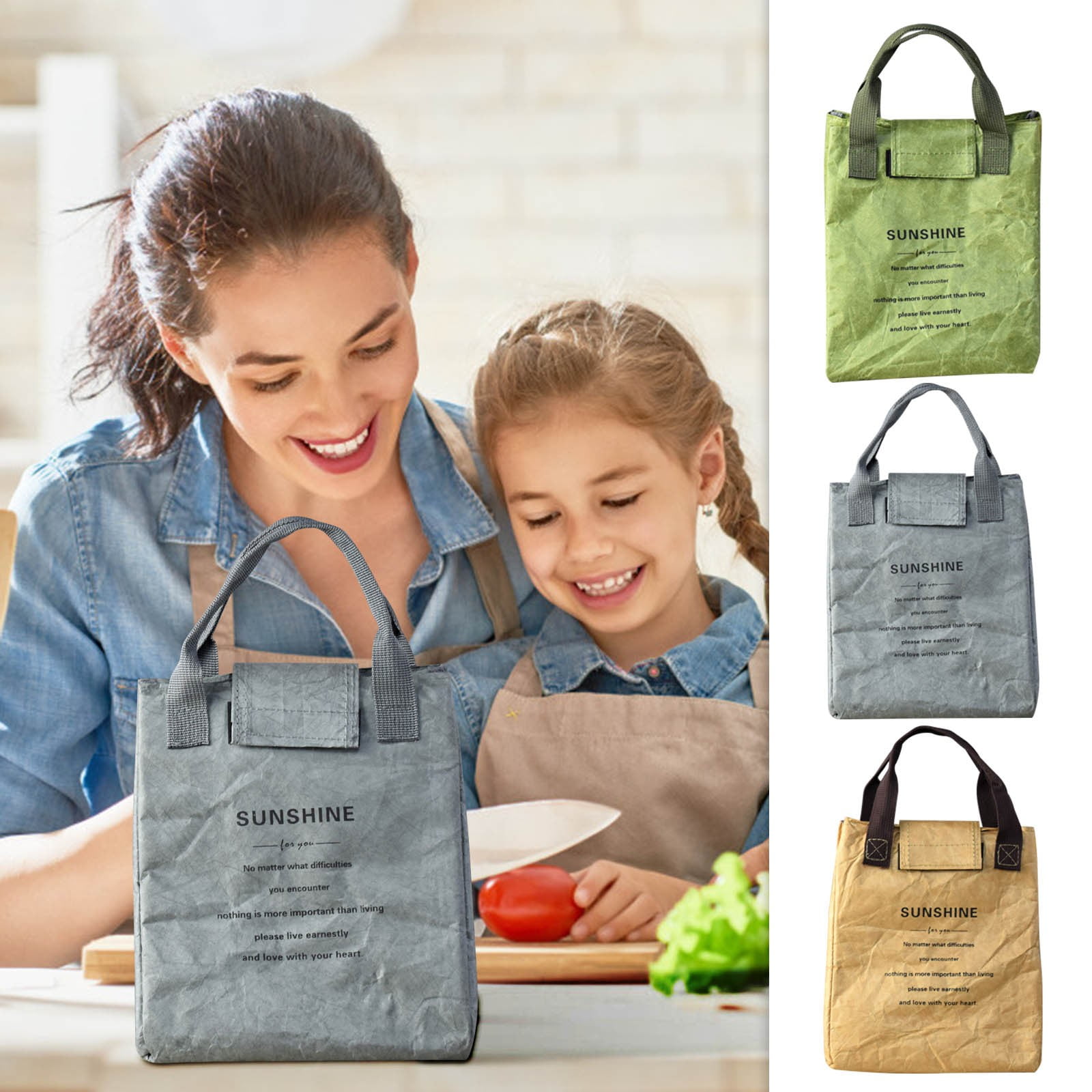 Back to School! mtvxesu Lunch Bag, Stylish Paper Lunch Box Bag ...