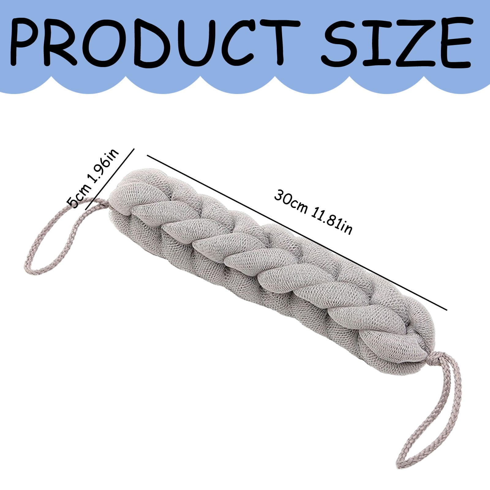 Back Scrubber Bath Sponge | With Rope Handles | Suitable for Men ...