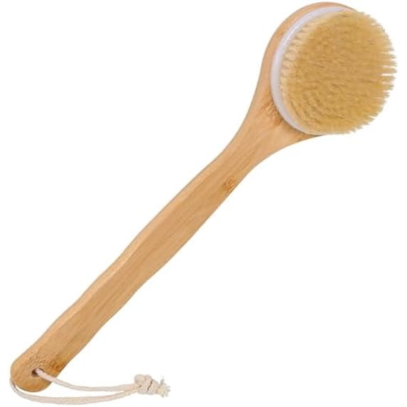Back Scrubber Brush for Shower, Round Head Bristle Body Large Area Deep ...