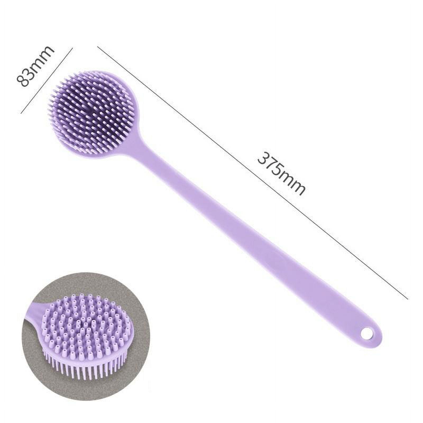 Back Scrubber Scrub Long Handle Shower Body Bath Brush Silicone Massage