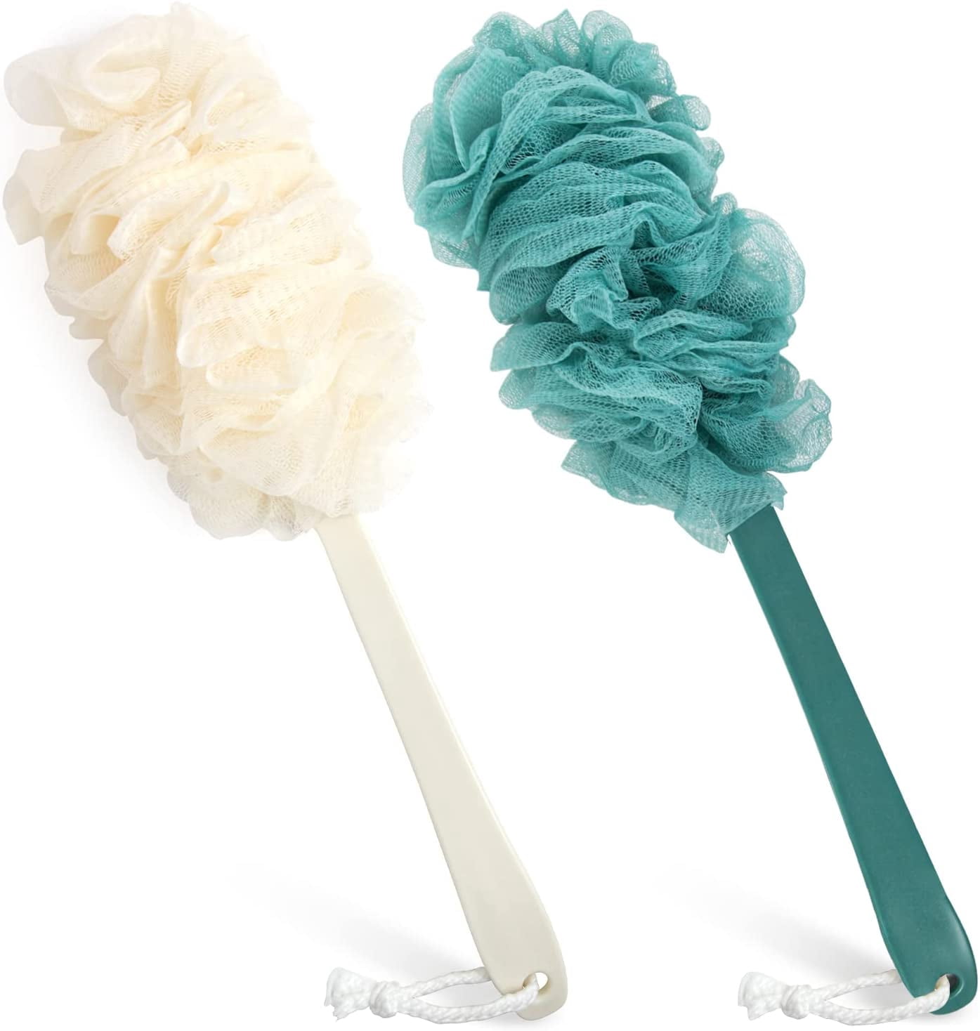 Back Scrubber for Shower, 2 Pack Long Handle Back Loofah Shower Brush ...