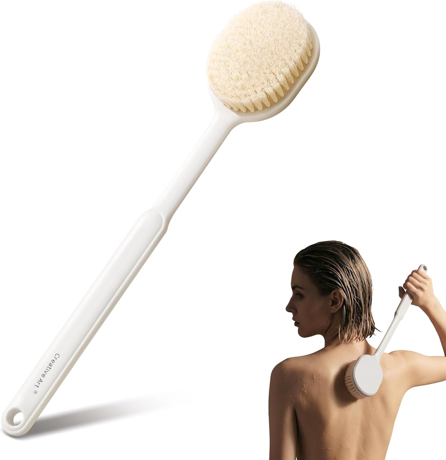 Back Scrubber for Shower for Women Men, Body Brush with Long Handle ...