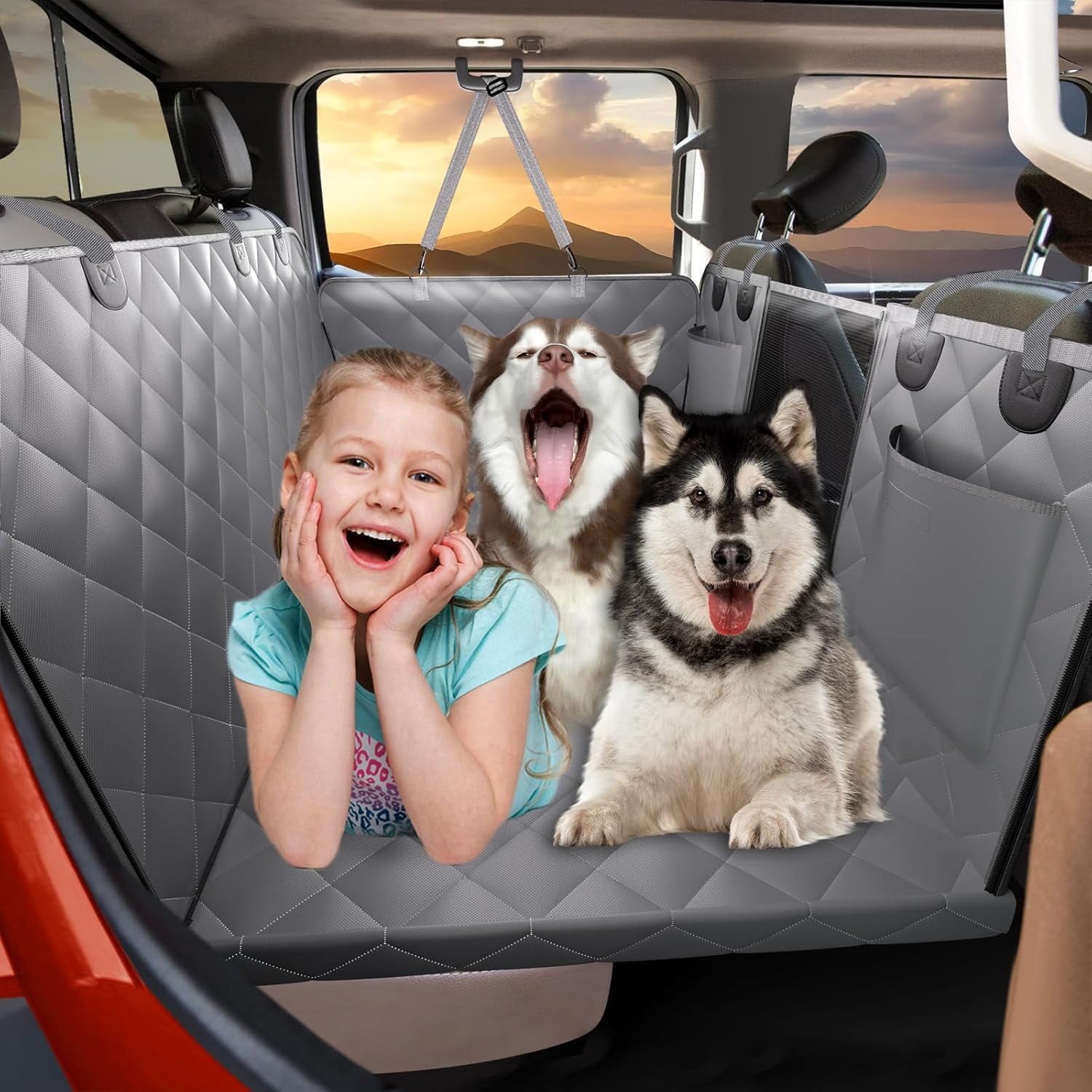 Back Seat Extender for Dogs Large Space Dog Car Seat Cover for Back ...