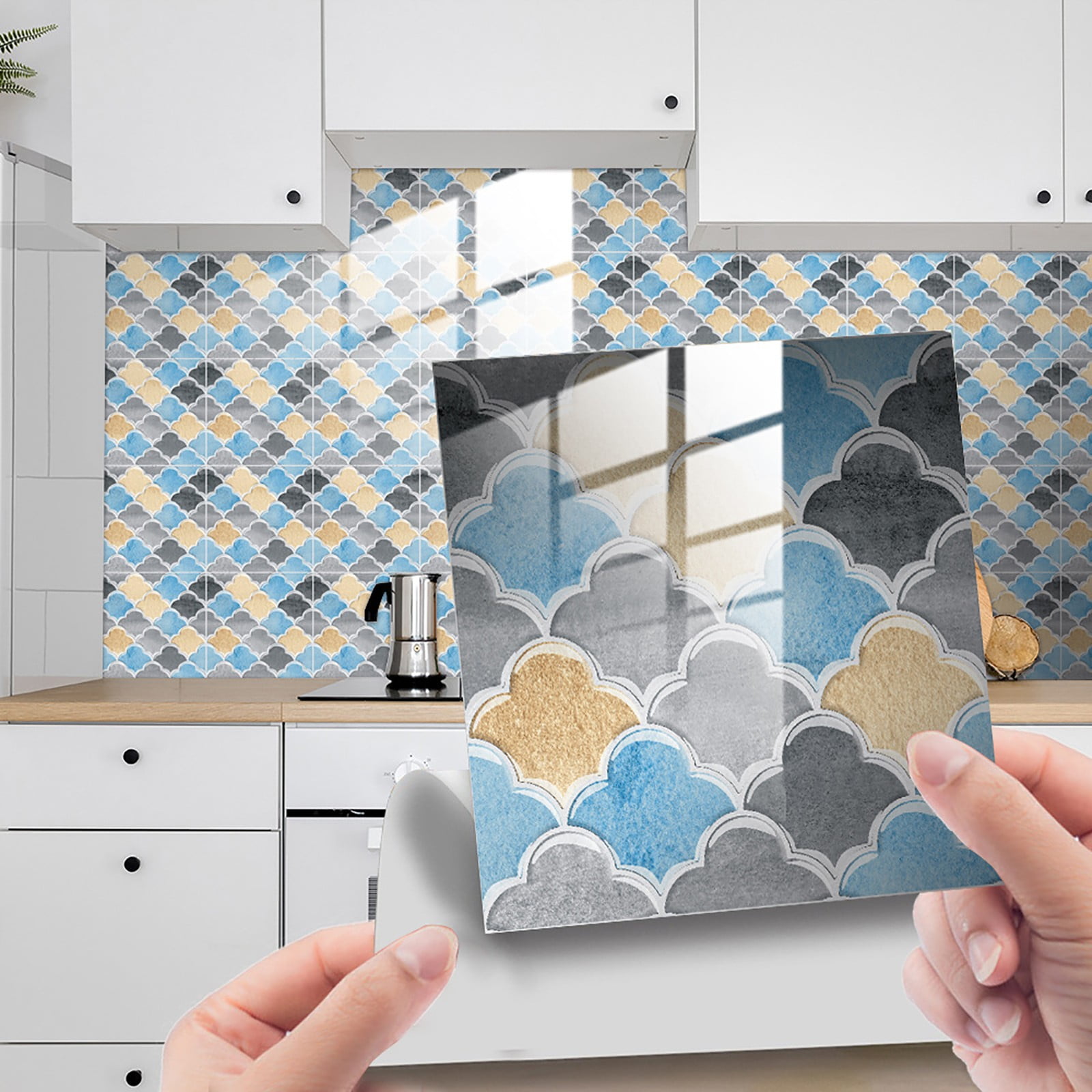 Back Splash Ideas For Kitchens 1Set 5Pc Self Adhesive Tile 3D Sticker ...