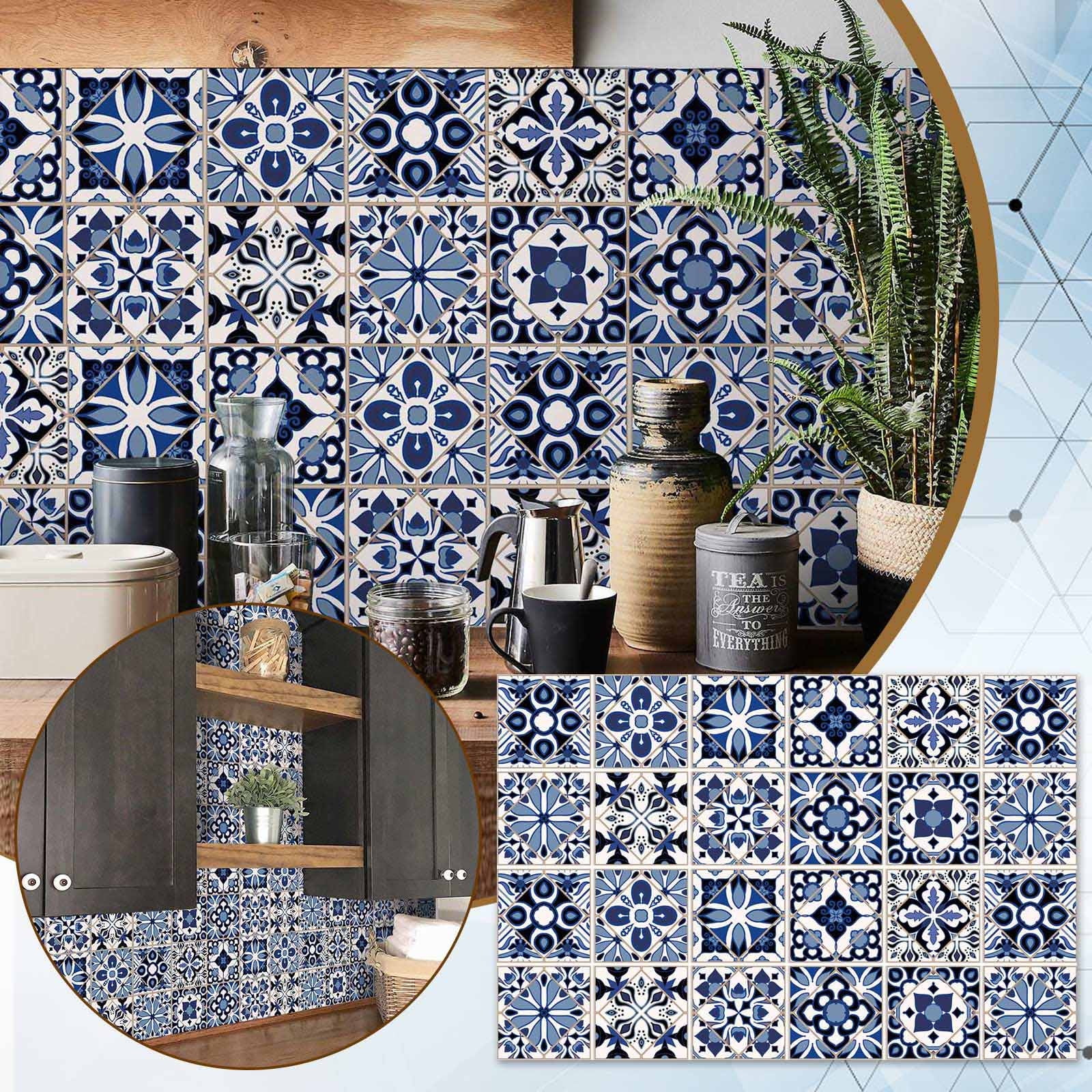 Back Splash Ideas For Kitchens 24Pcs Wall Stickers Self Adhesive ...