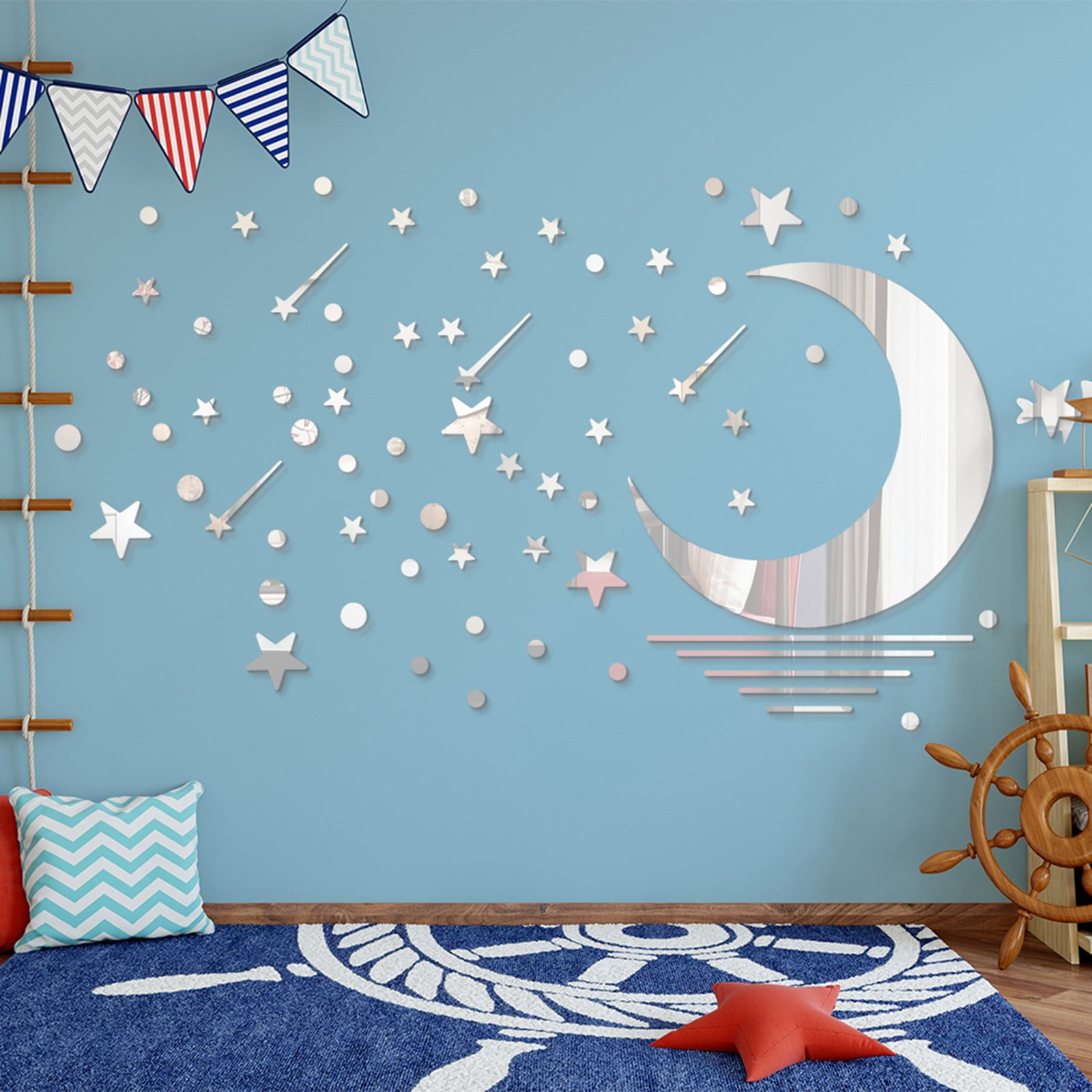 Back Splash Ideas For Kitchens Stars And Moon Theme Waterproof Acrylic ...