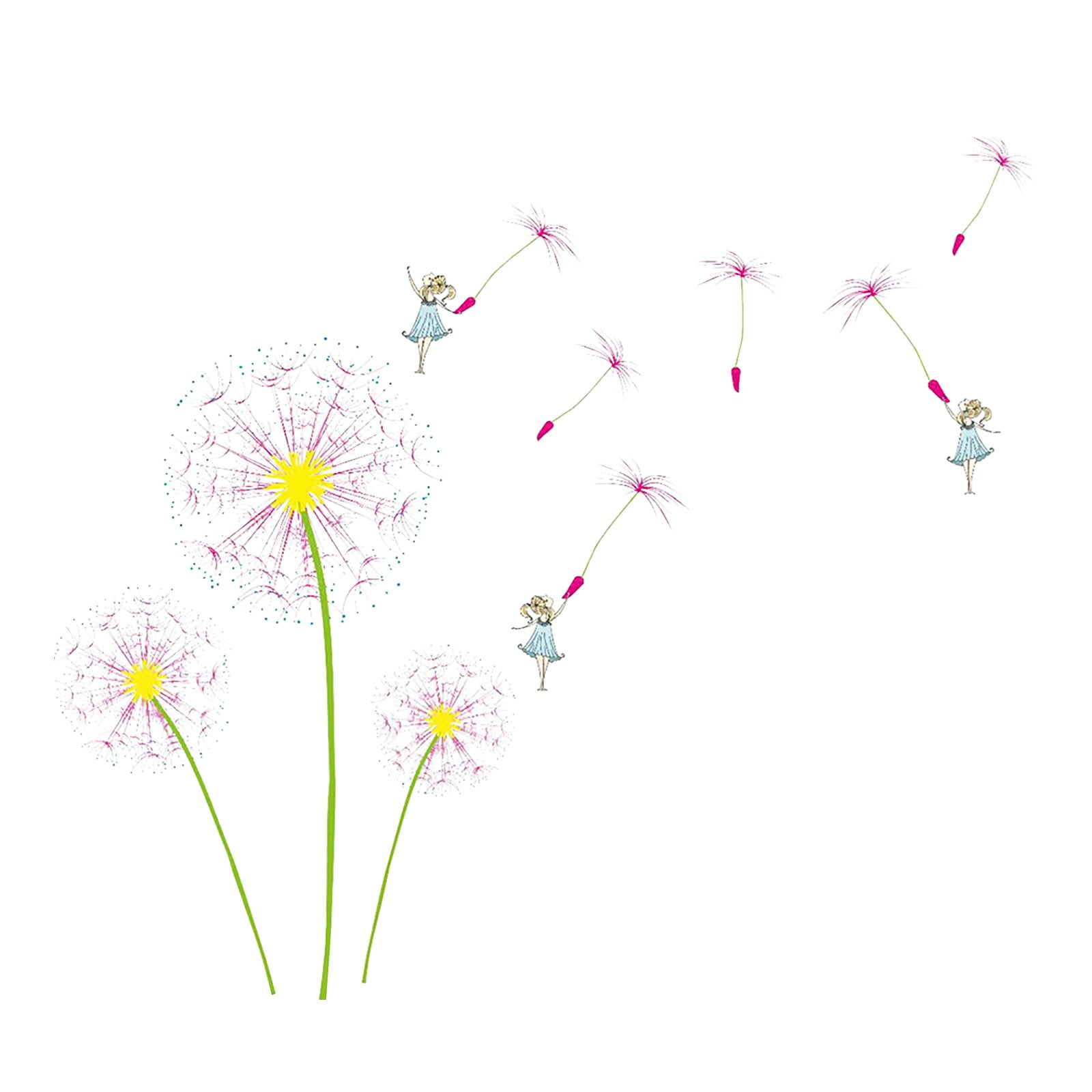Back Splash Stick On Tiles For Kitchen Dandelion Wall Decals Flowers ...