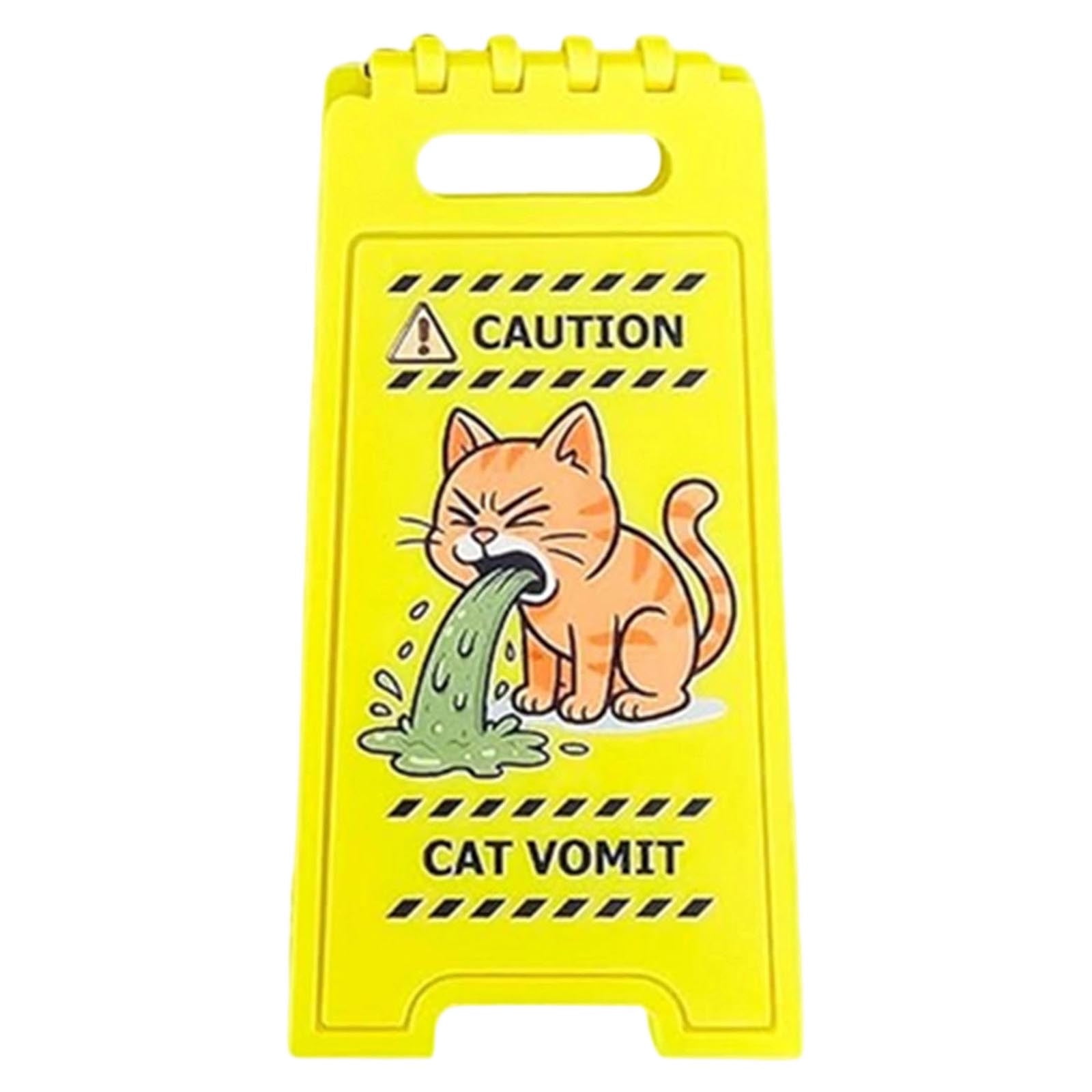 Back in Stock, Funny Cat Vomit Signs, Double-sided Table Cards ...