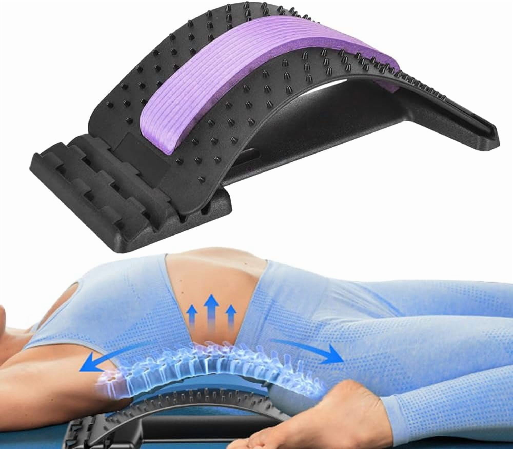 Back Stretcher for Lower Back Pain Relief, 4 Level Adjustable Lumbar ...