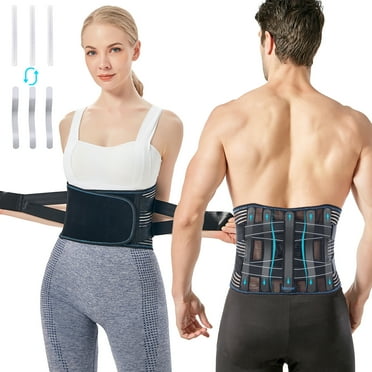 BraceUP Lumbar Lower Back Brace with Adjustable Straps, Breathable Mesh ...