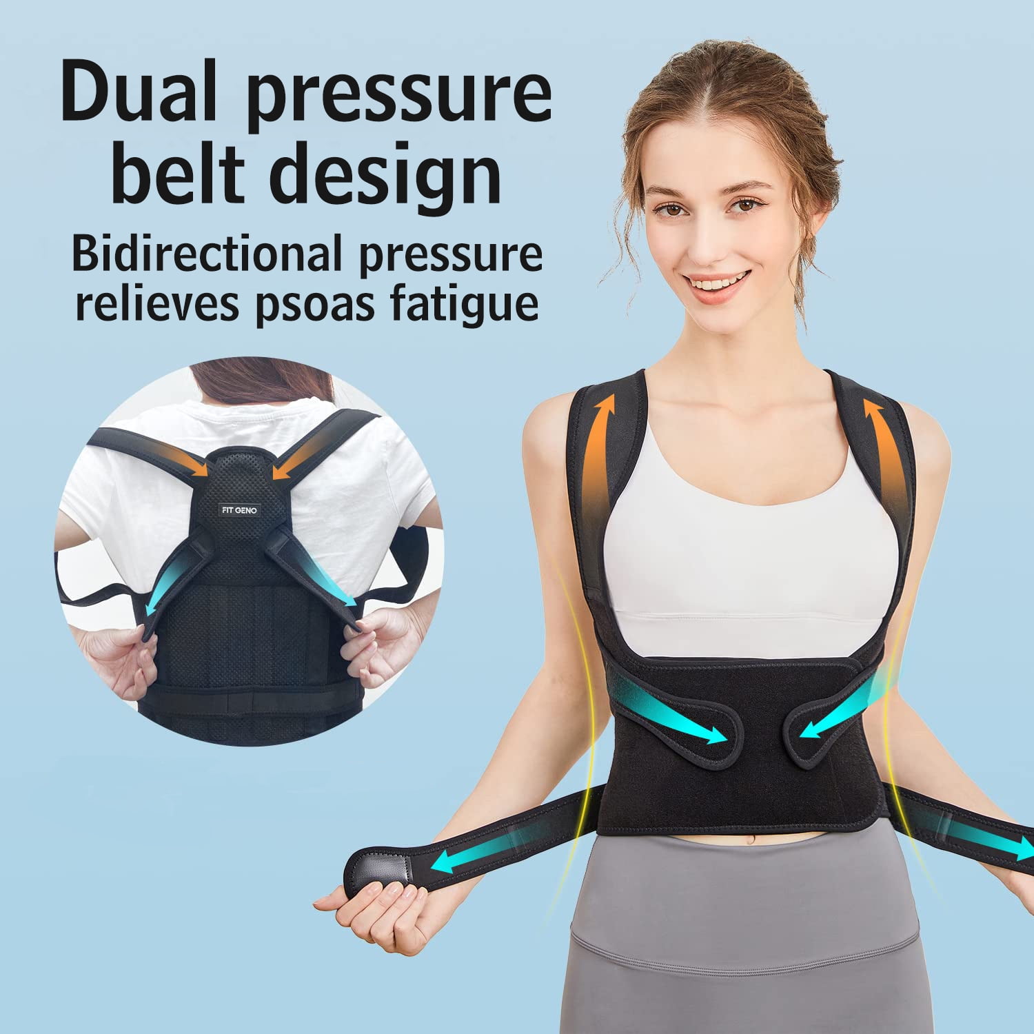 Back Support Brace Posture Corrector For Women And Men, Back ...