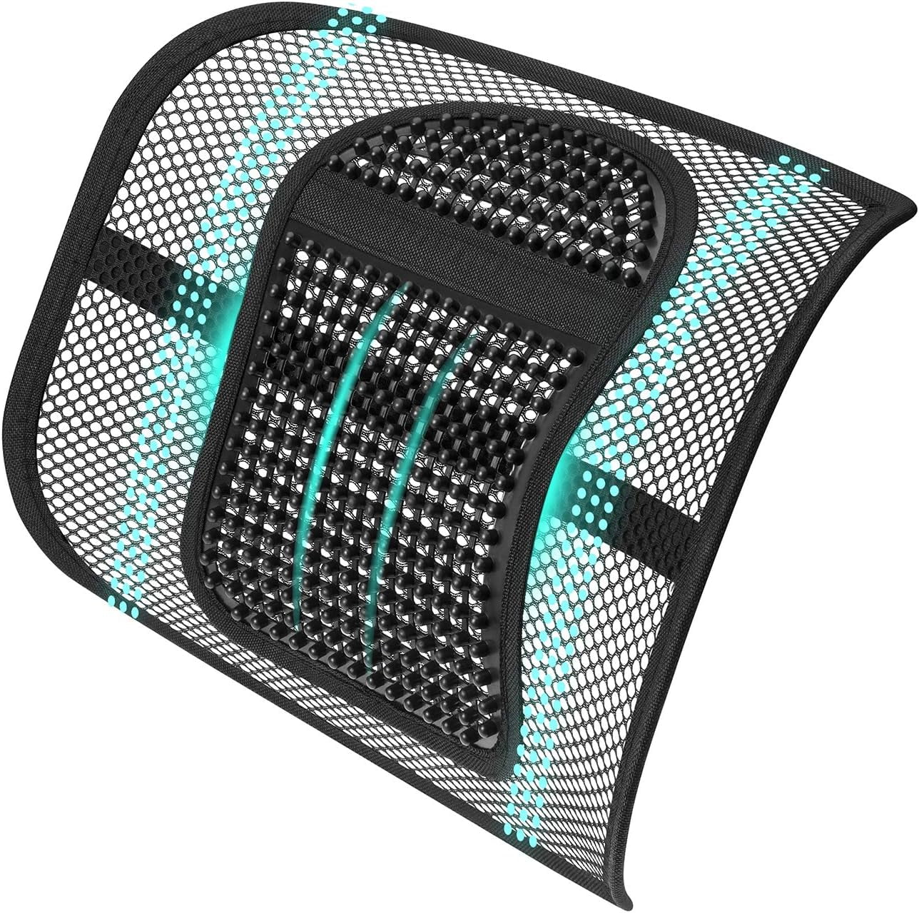 Back Support Cushion For Car, Home And Office Chair, Wooden Beaded ...