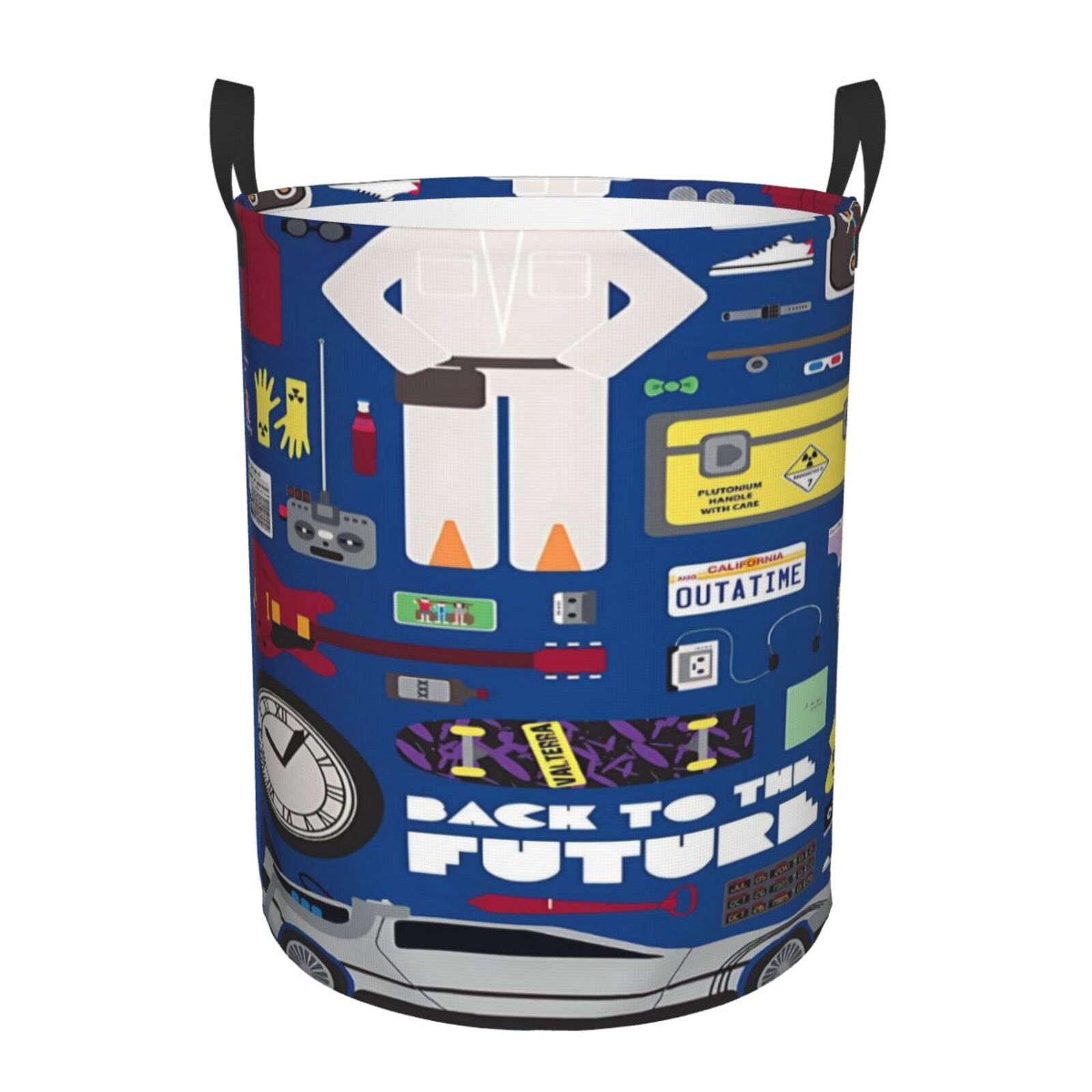 Back T0 Movie Future 3d Graphic Flame Laundry Basket Fire Flame Clothes ...