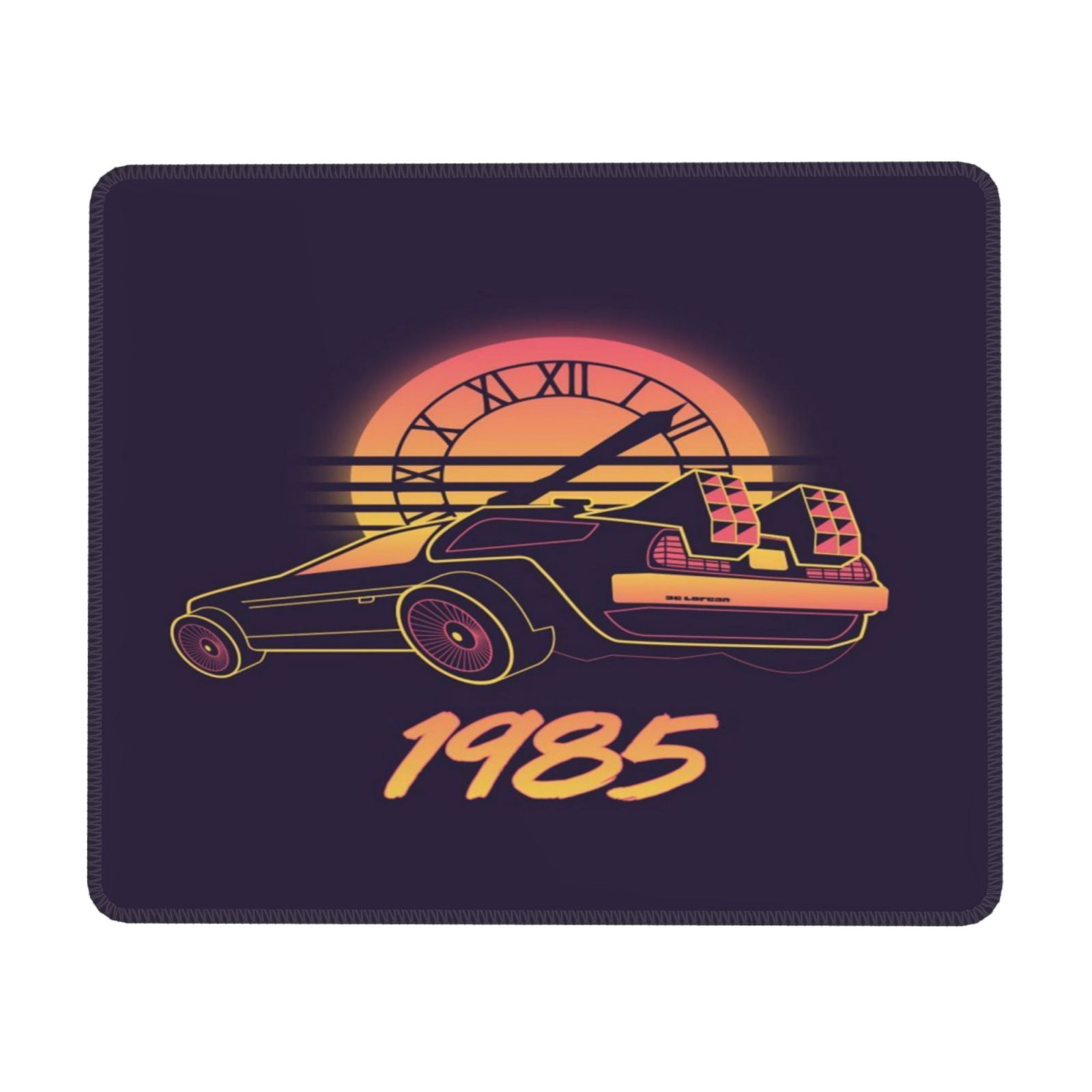 Back T0 Movie Future Mouse Pad Square Stitched Edges Non-Slip Rubber ...