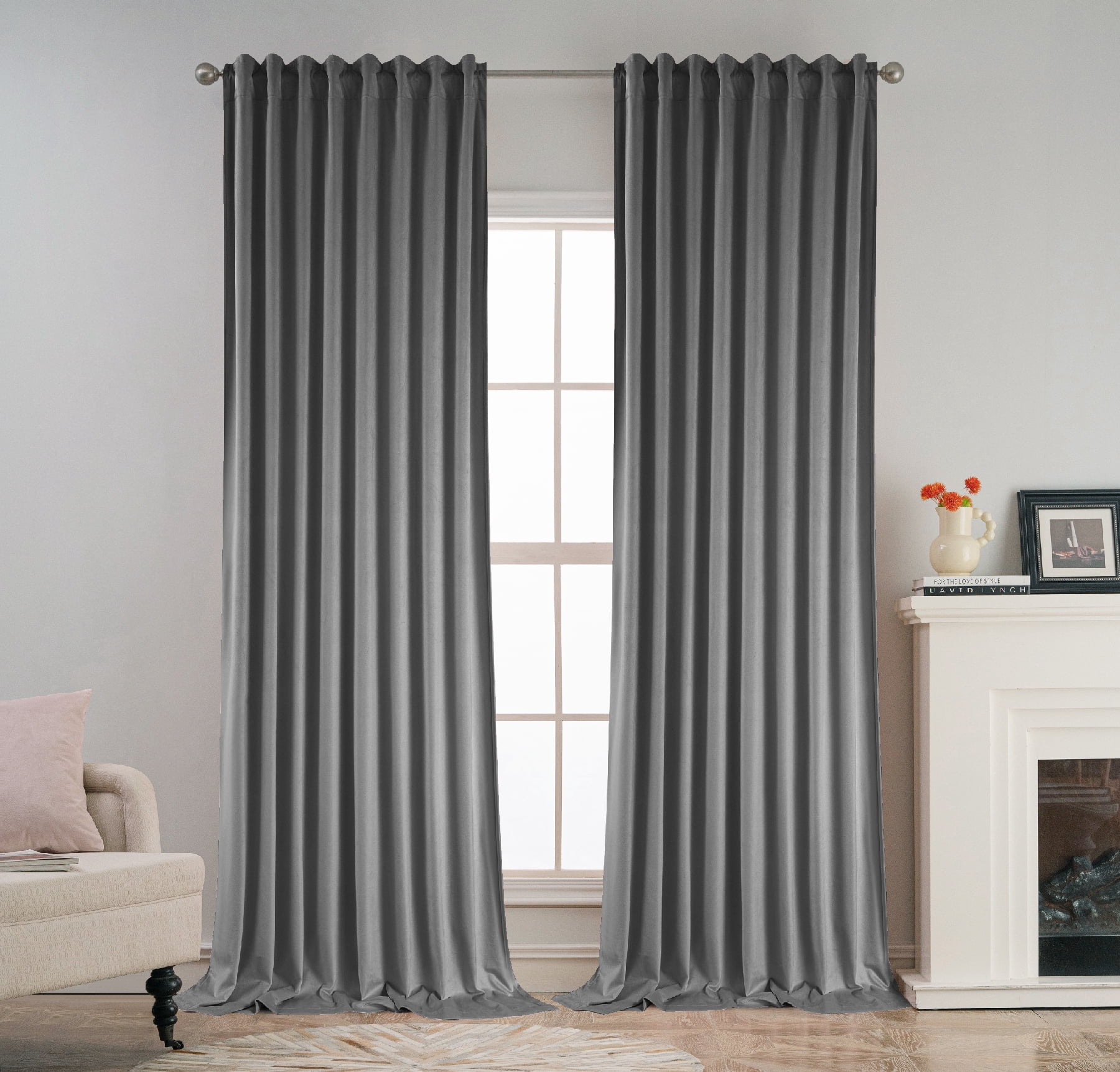 Back Tab Curtains, 2-Panel Set Rod Pocket & Pinch Pleat Design Light ...