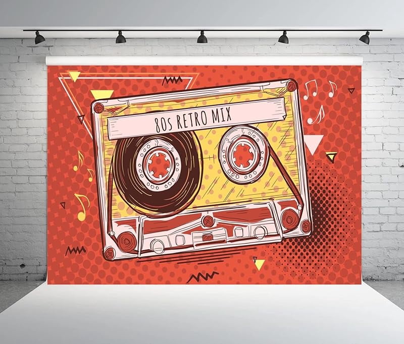 Back to The 80's Backdrop 80s Birthday Party Brick Wall Banner Disco 80 ...