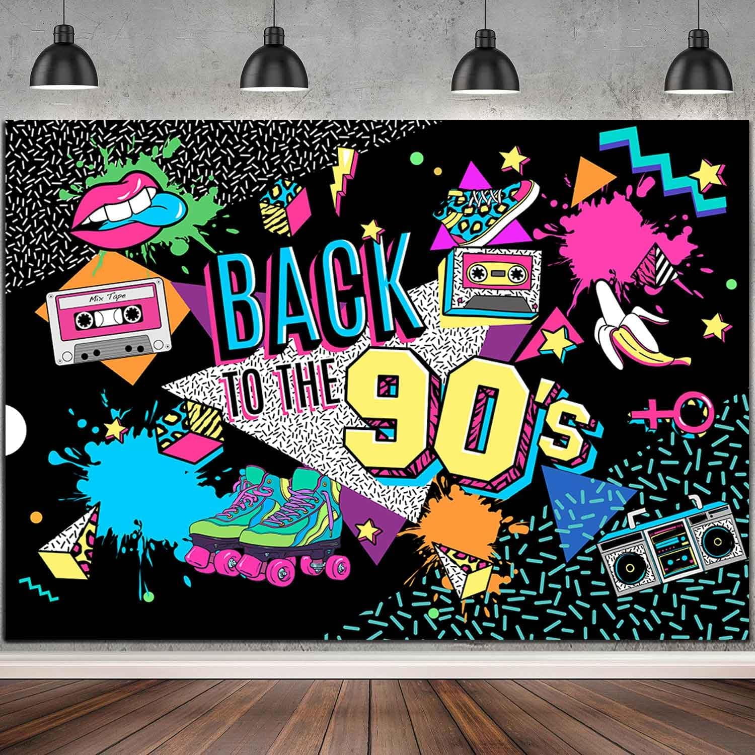 Back to The 90s Backdrop Hip Hop 90's Birthday Graffiti Wall Retro ...