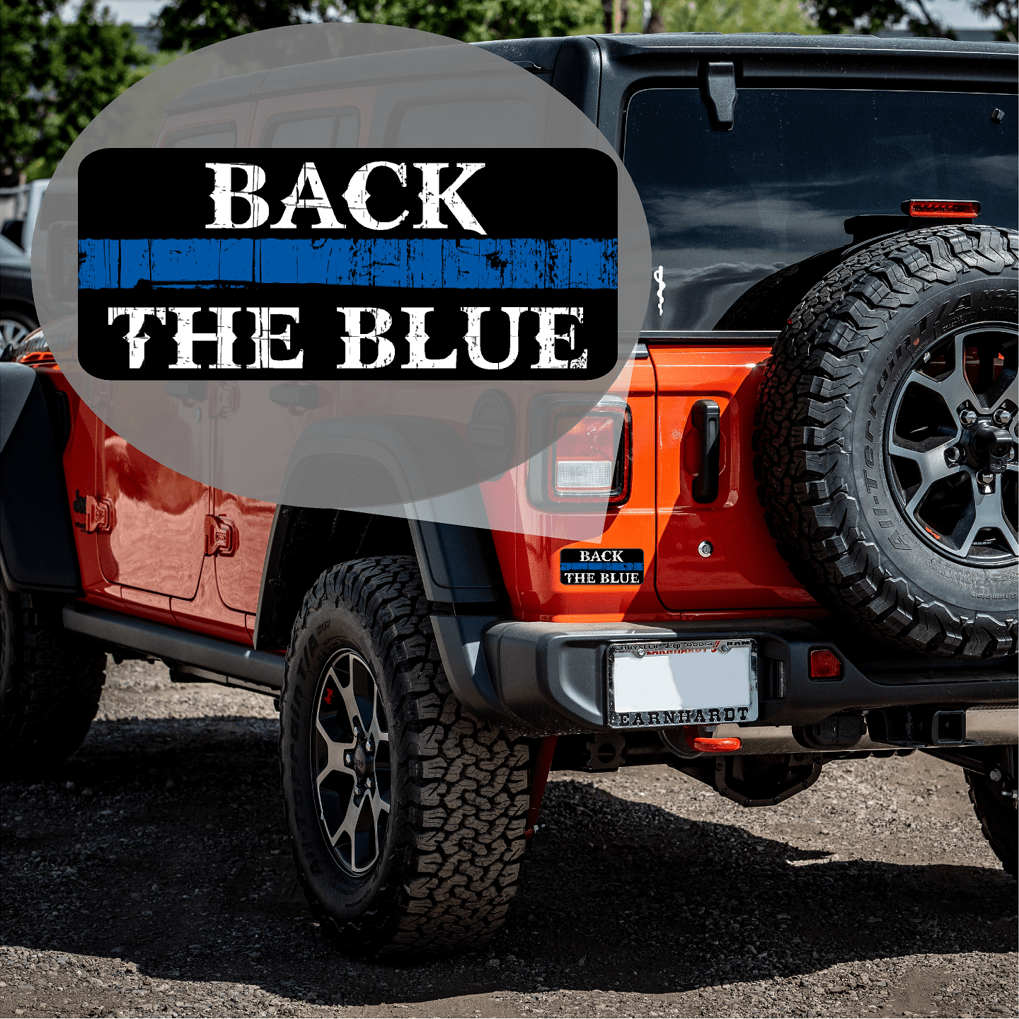 Back The Blue (D5) Thin Blue Line Cop Police Sheriff Trooper Vinyl ...