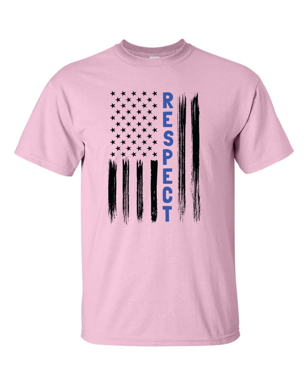 Back The Blue Respect USA Flag Support Our Police Short Sleeve T-shirt ...
