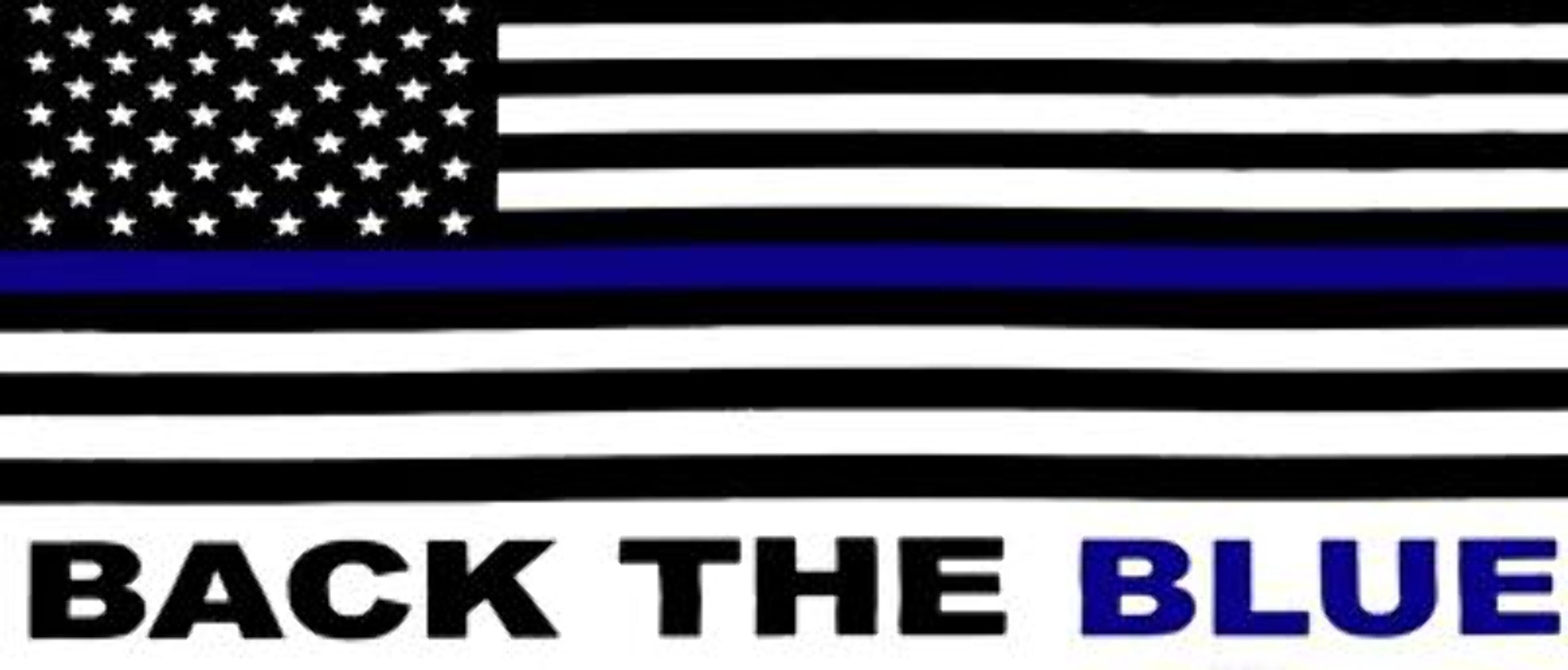 Back The Blue USA Thin Blue Line Vinyl Decal Bumper Sticker - Walmart.com