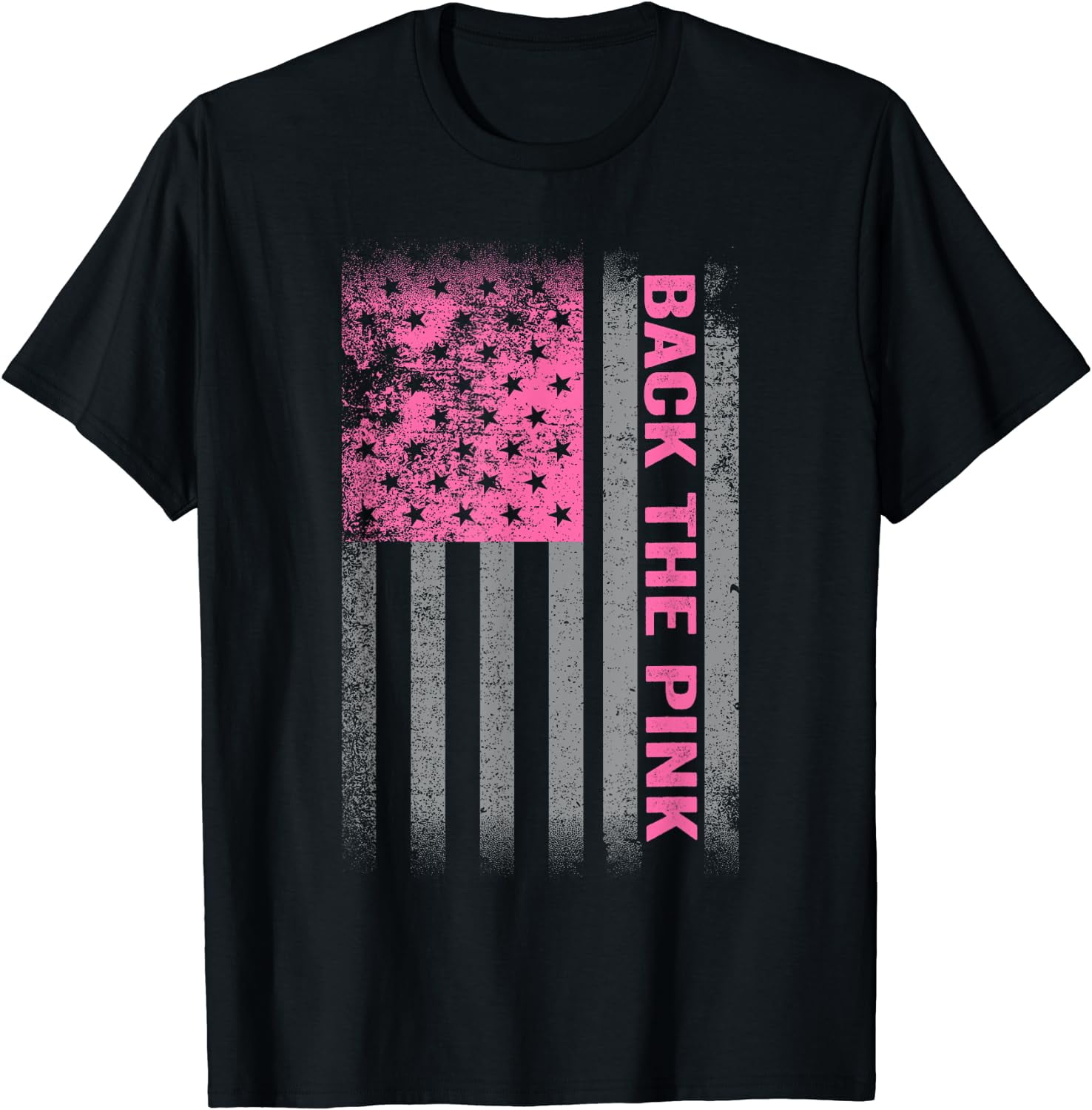 Back The Pink Breast Cancer Awareness Flag Toddler Women Men T-Shirt ...