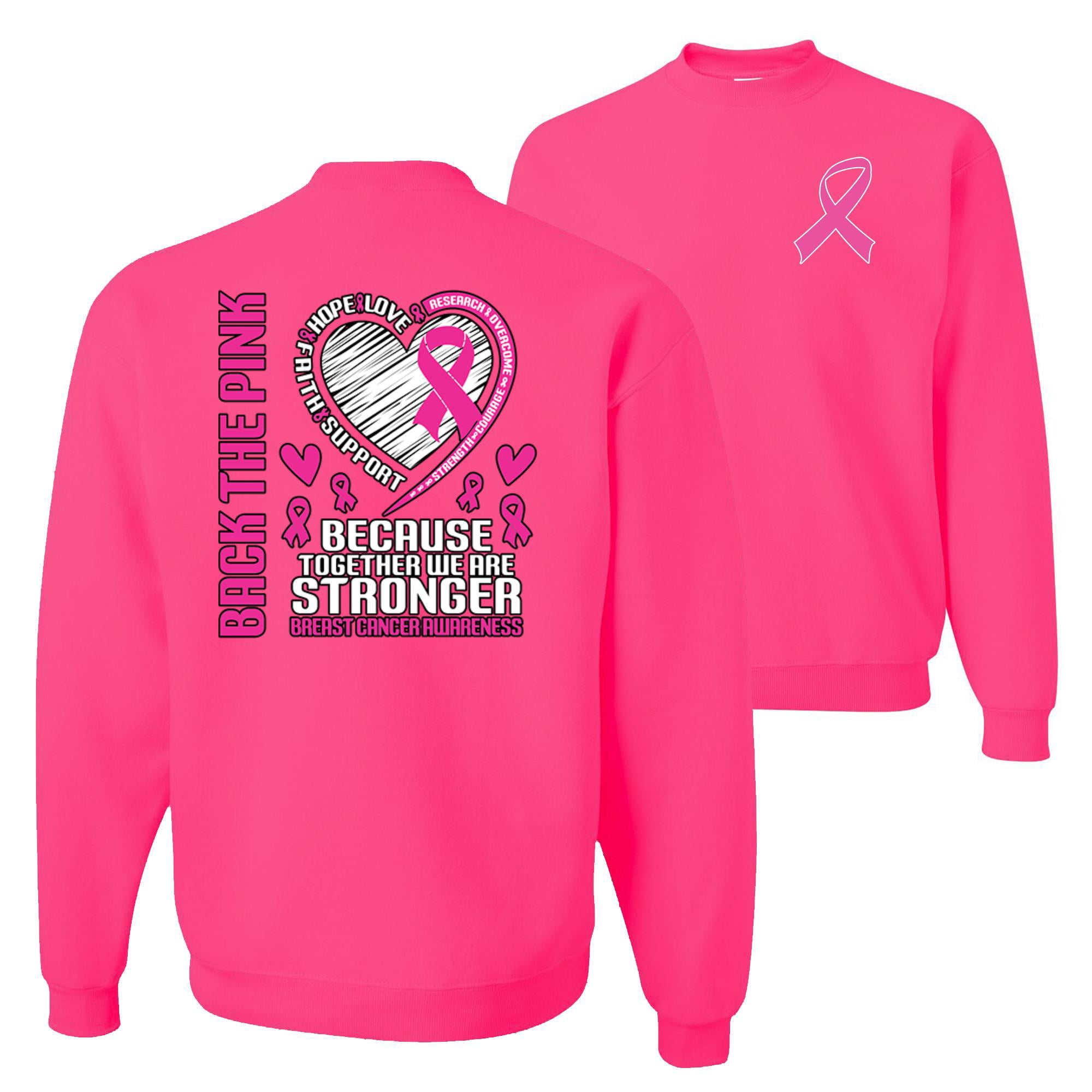 Back The Pink Togeather We Are Stronger Breast Cancer Awareness FRONT ...