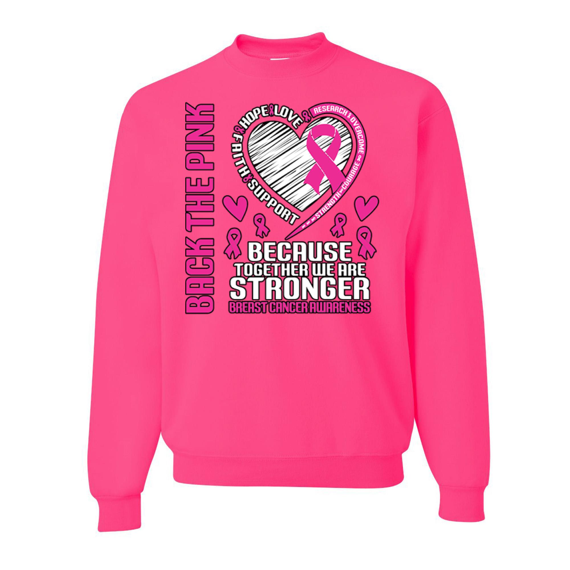 Back The Pink Togeather We Are Stronger Breast Cancer Awareness Mens ...