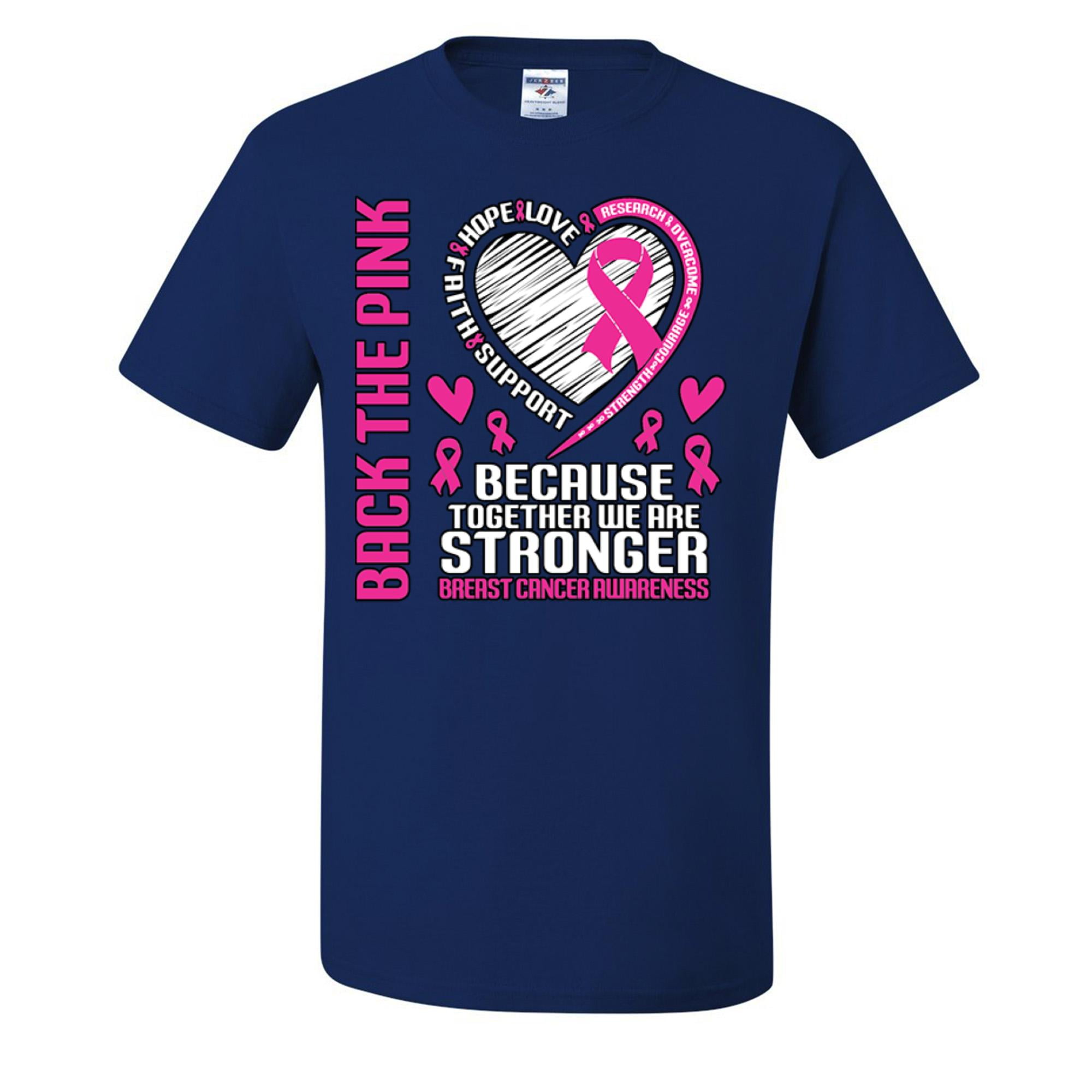Back The Pink Togeather We Are Stronger Breast Cancer Awareness Mens T ...