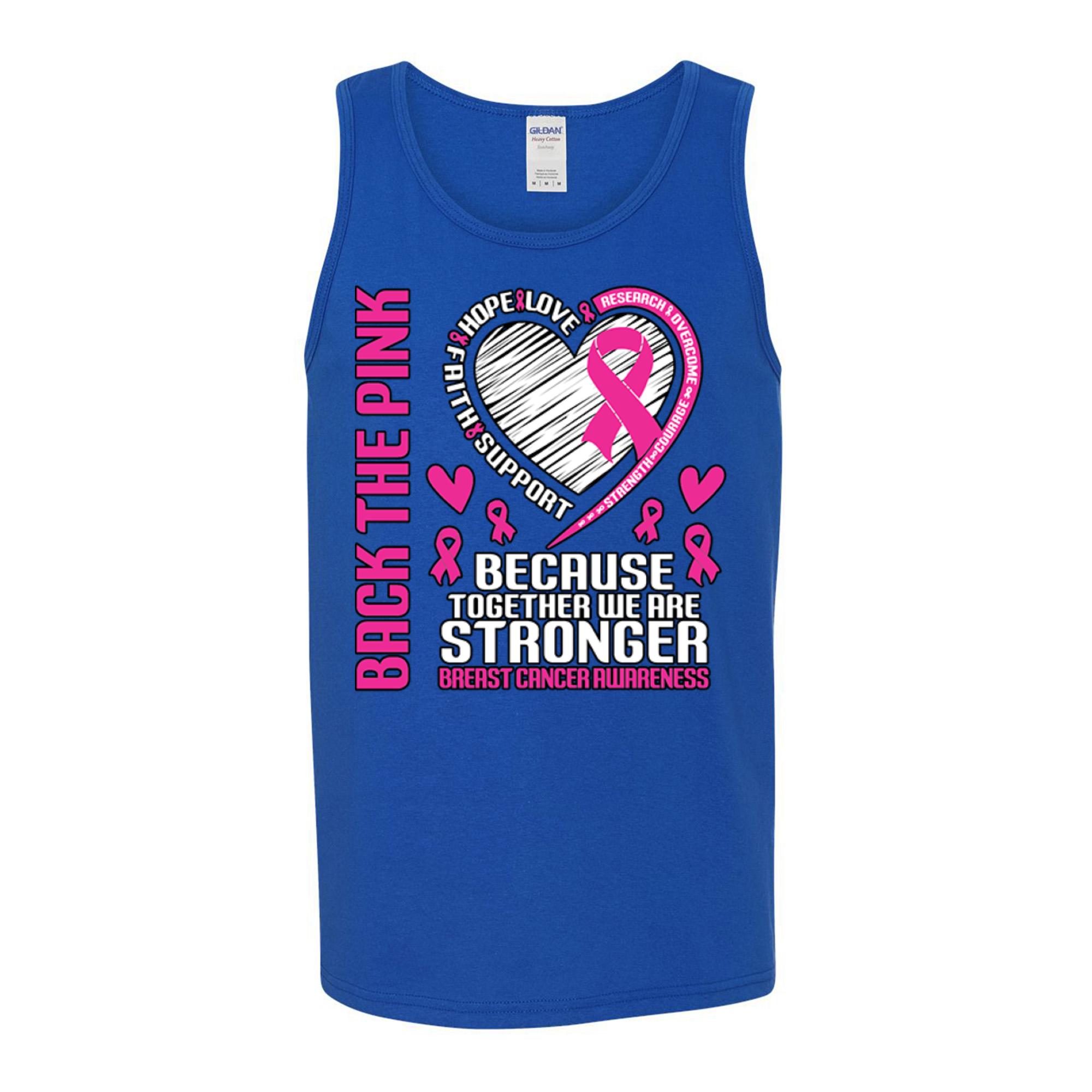 Back The Pink Togeather We Are Stronger Breast Cancer Awareness Mens ...