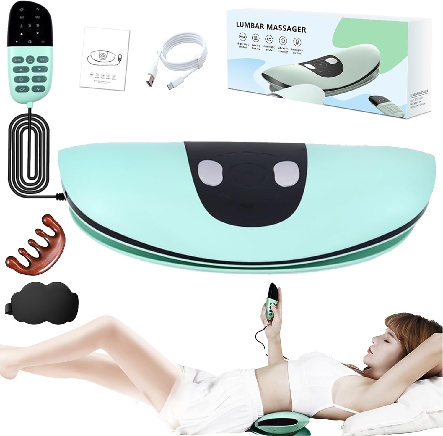 Back Therapy - Electric Heated Lumbar Massager for Lower Back Pain, 26 ...