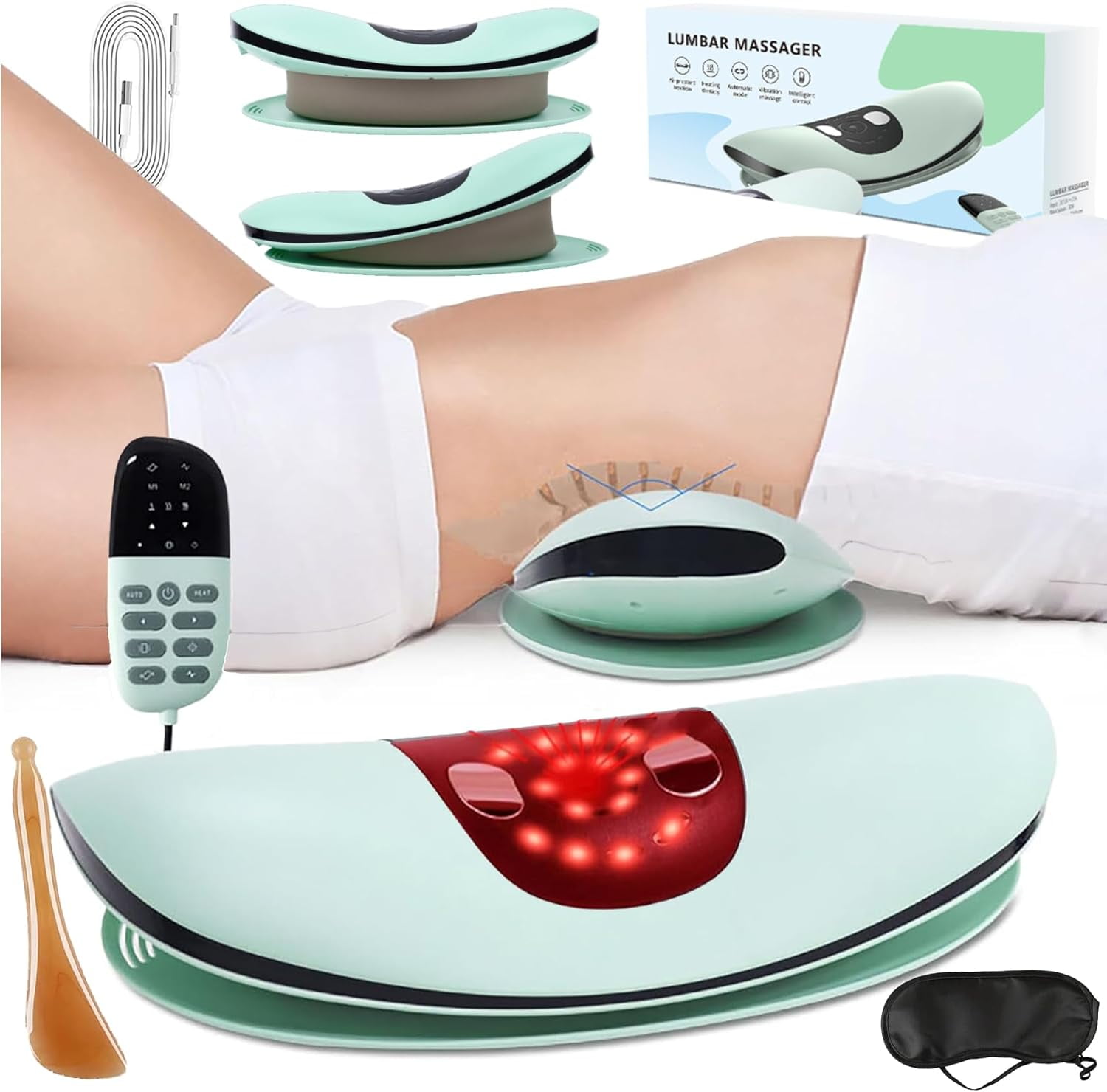 Back Therapy - Electric Heated Lumbar Massager for Lower Back Pain ...