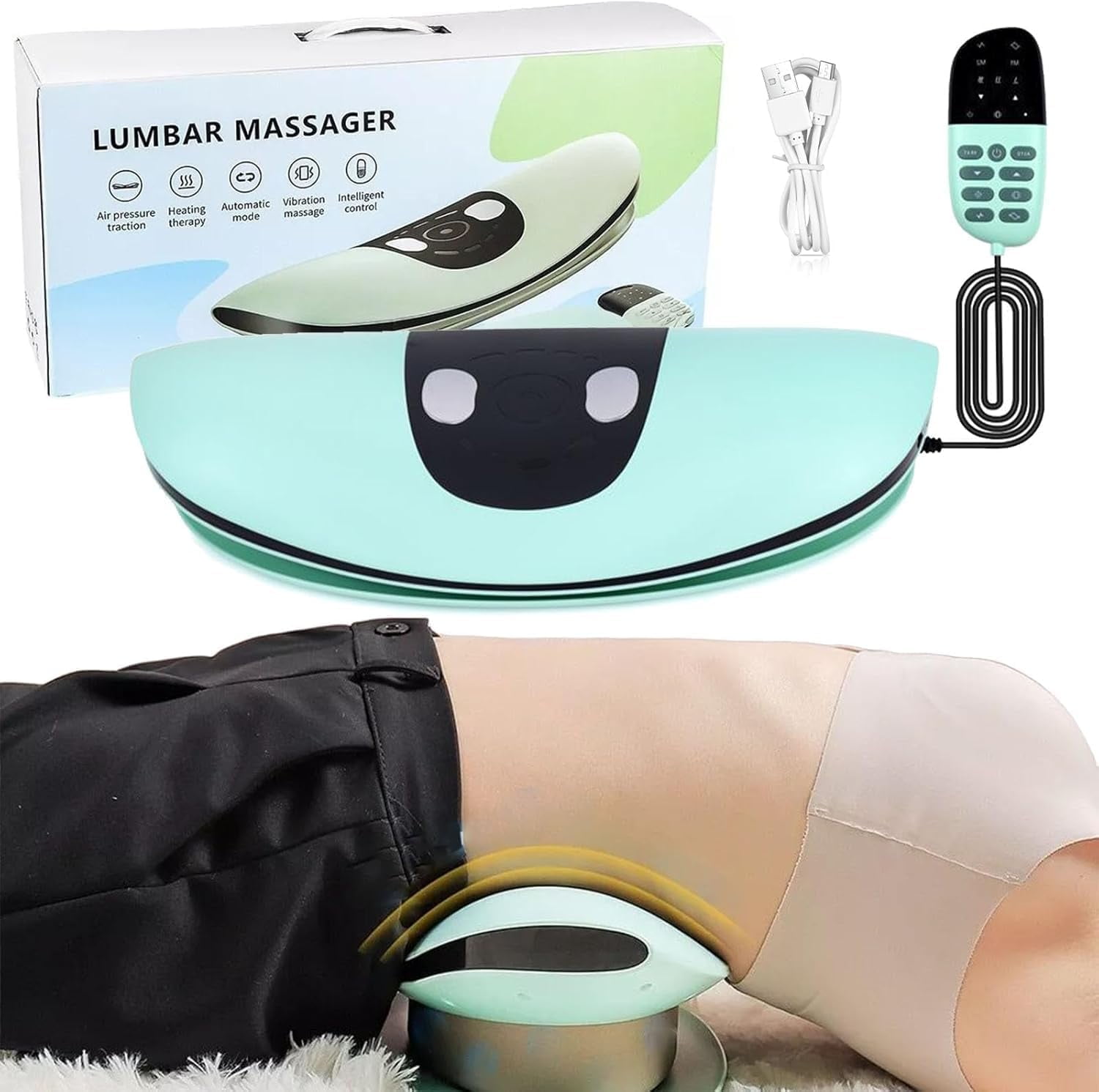Back Therapy - Electric Heated Lumbar Massager for Lower Back Pain ...