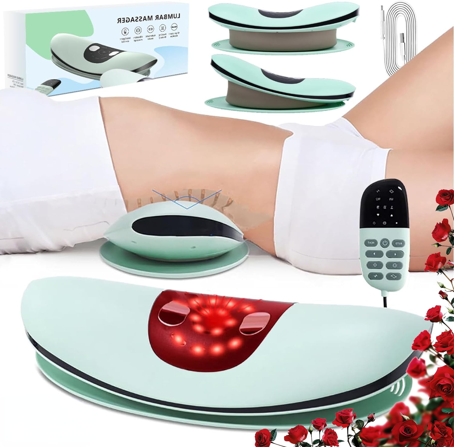 Back Therapy - Electric Heated Lumbar Massager for Lower Back Pain ...