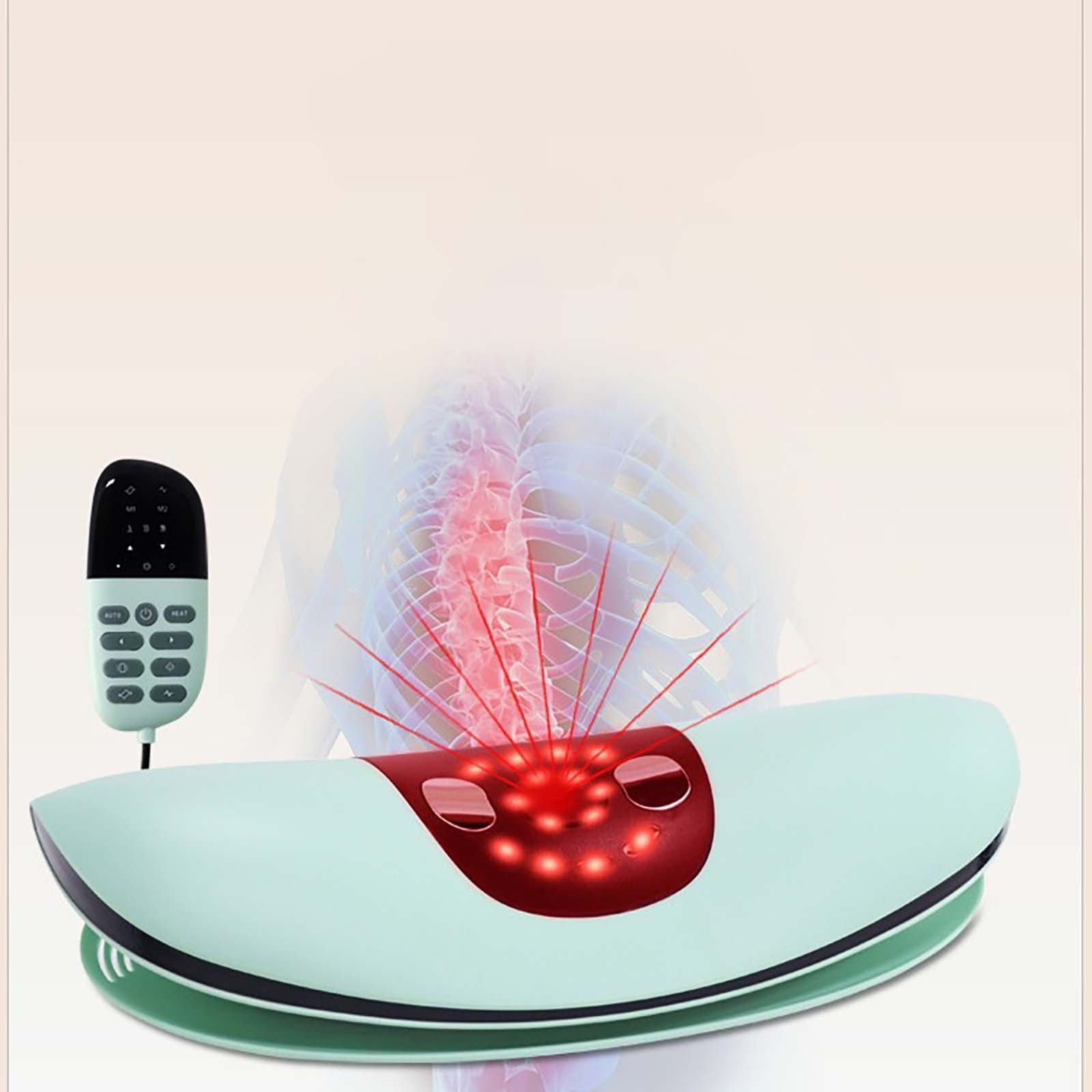 Back Therapy - Electric Heated Lumbar Massager for Lower Back Pain – Rechargeable Back Stretcher ...